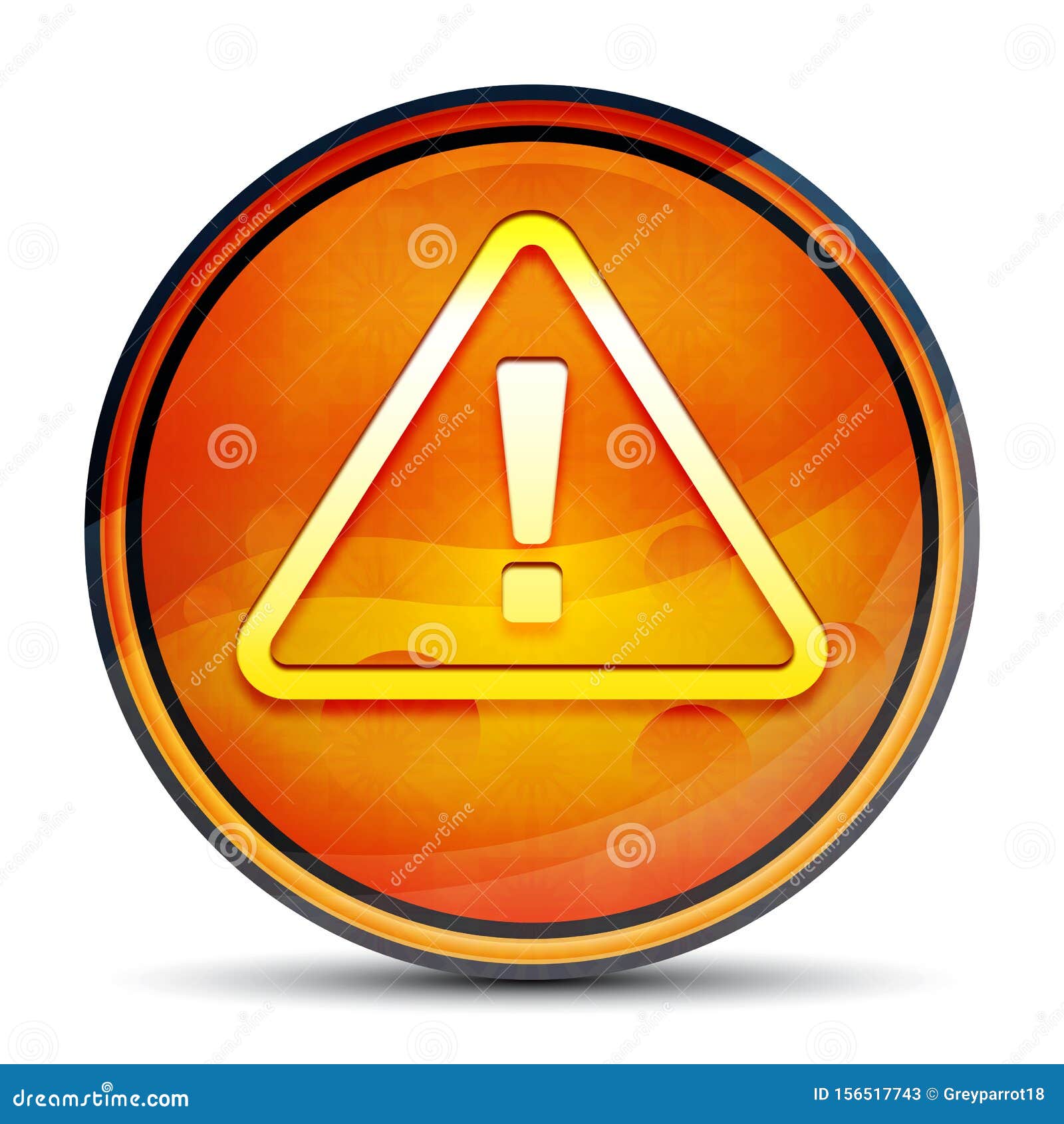 Alert Icon Shiny Bright Orange Round Button Illustration Stock Image ...