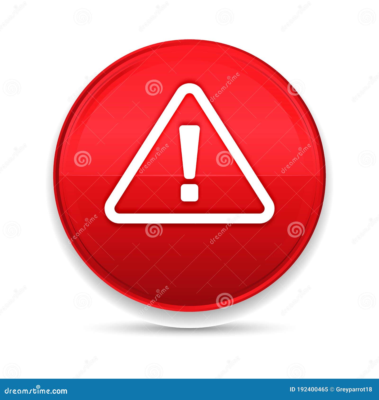 Alert Icon Shiny Luxury Design Red Button Vector Stock Vector ...