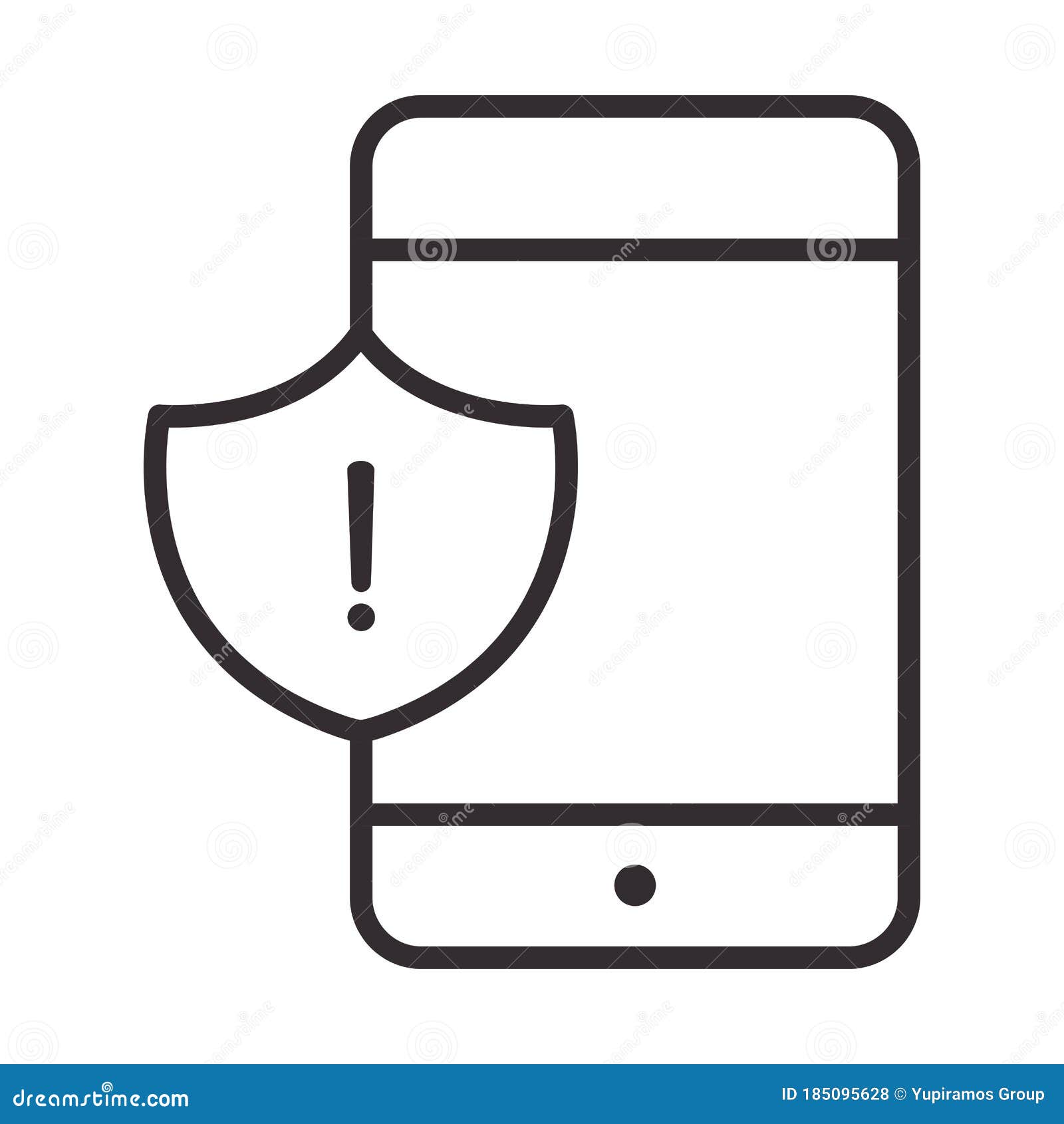 Alert Icon, Smartphone Shield Warning, Attention Danger Exclamation ...