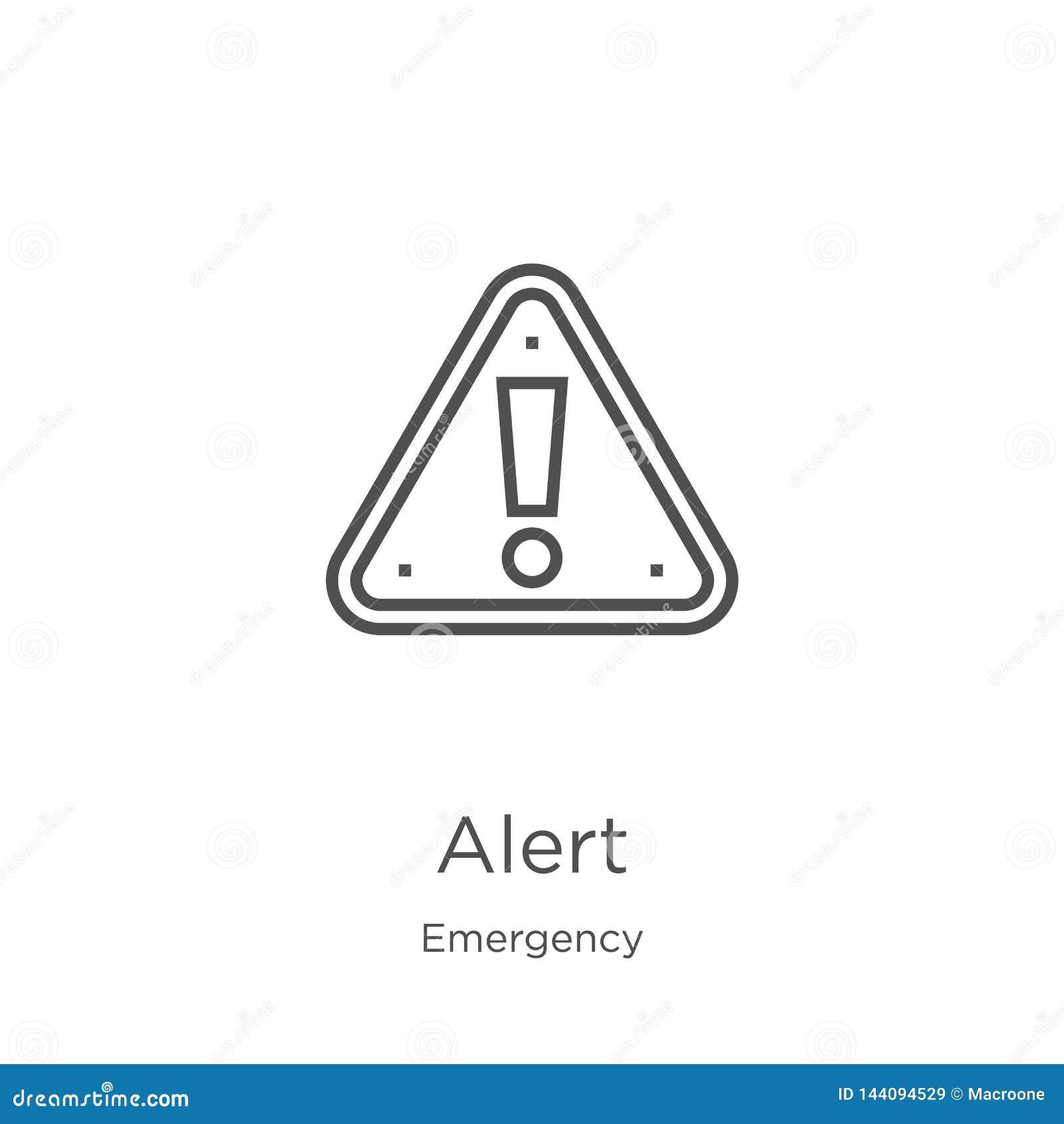 Alert Icon Vector from Emergency Collection. Thin Line Alert Outline ...