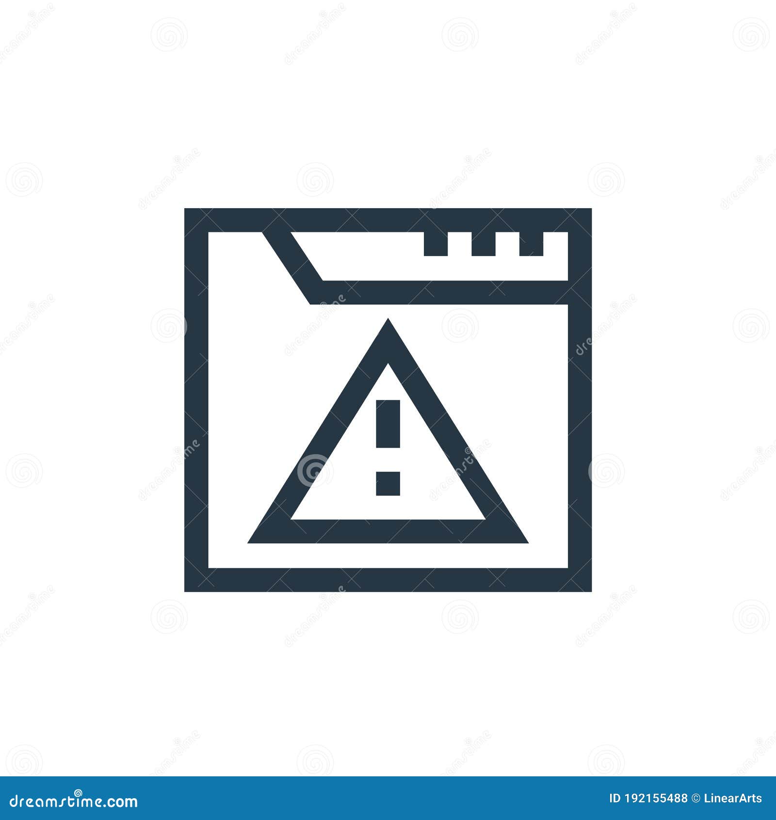 Alert Icon Vector from Web Maintenance Concept. Thin Line Illustration ...
