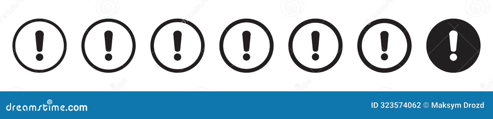 Alert Icon. Warning Sign and Symbol. Exclamation Mark in Circle Stock ...