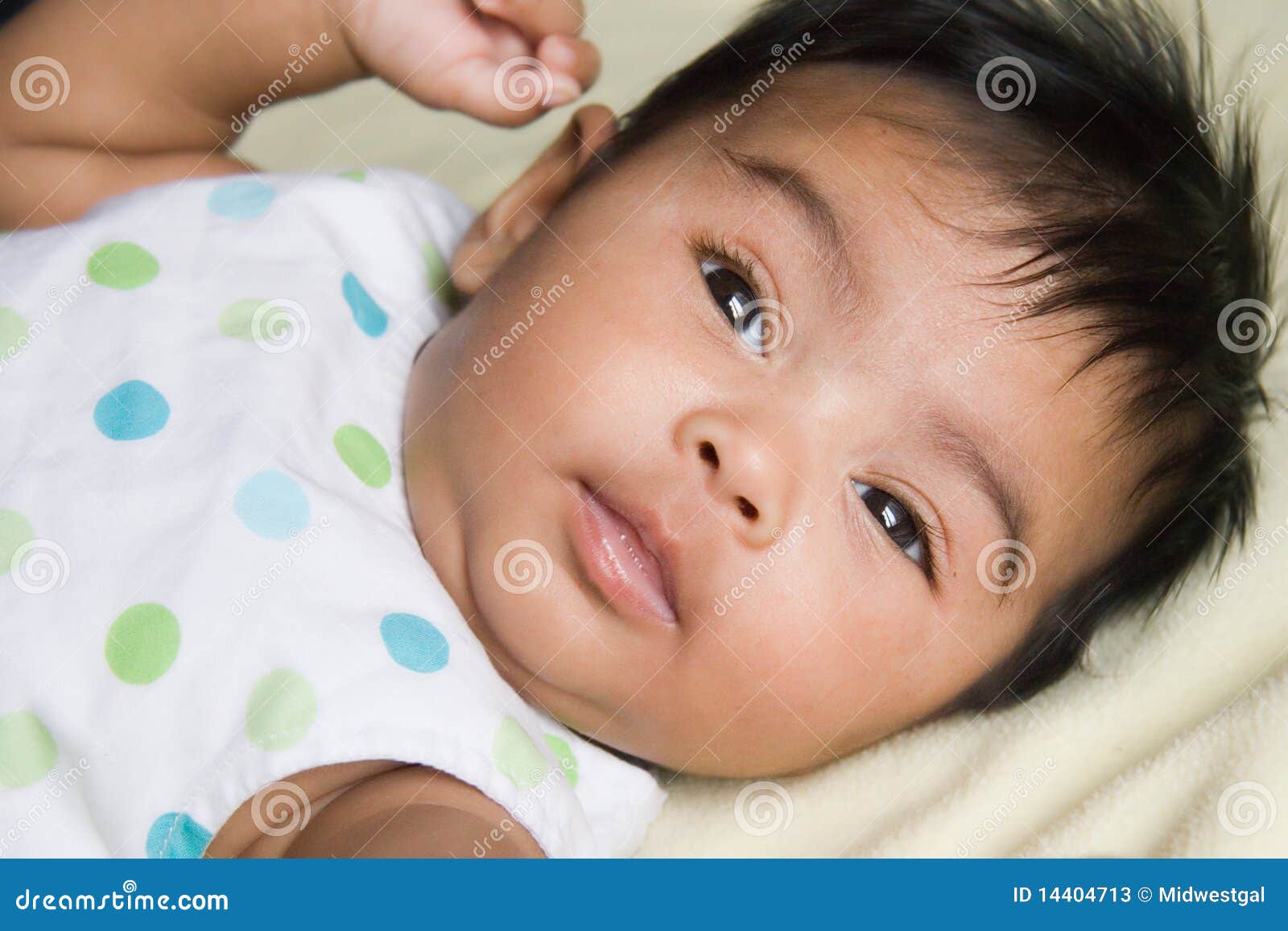 Alert Indian Baby stock image. Image of ethnicity, beautiful - 14404713