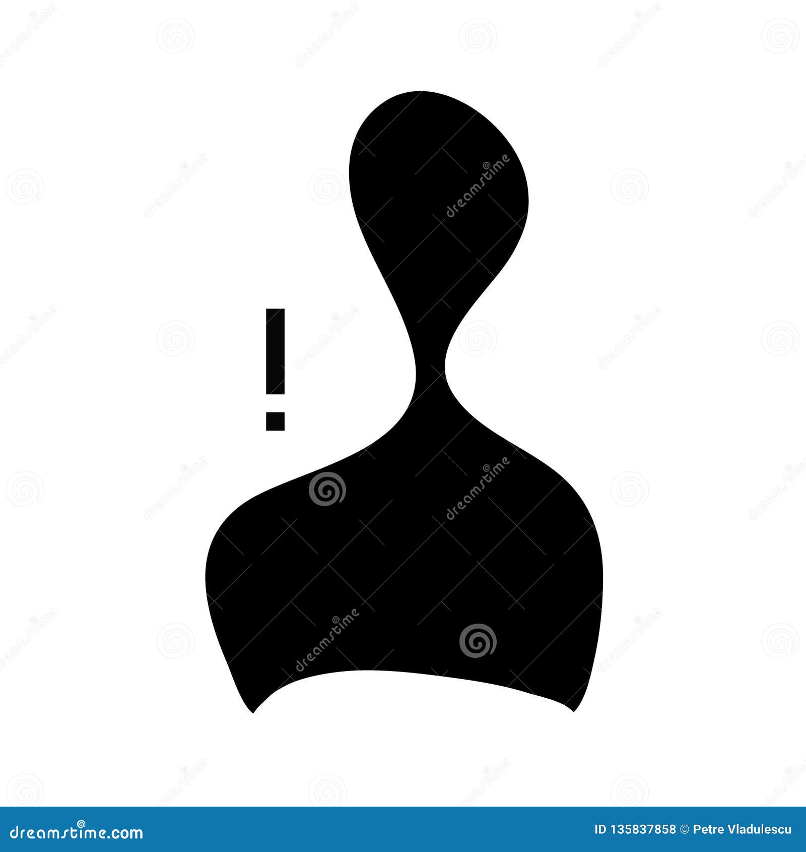 Alert man user icon vector stock vector. Illustration of team - 135837858