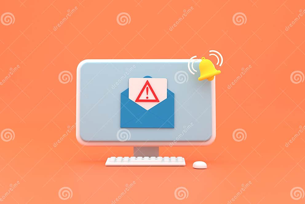 Alert Message Laptop Notification. Danger Error Alerts, Laptop Virus Problem or Insecure ...