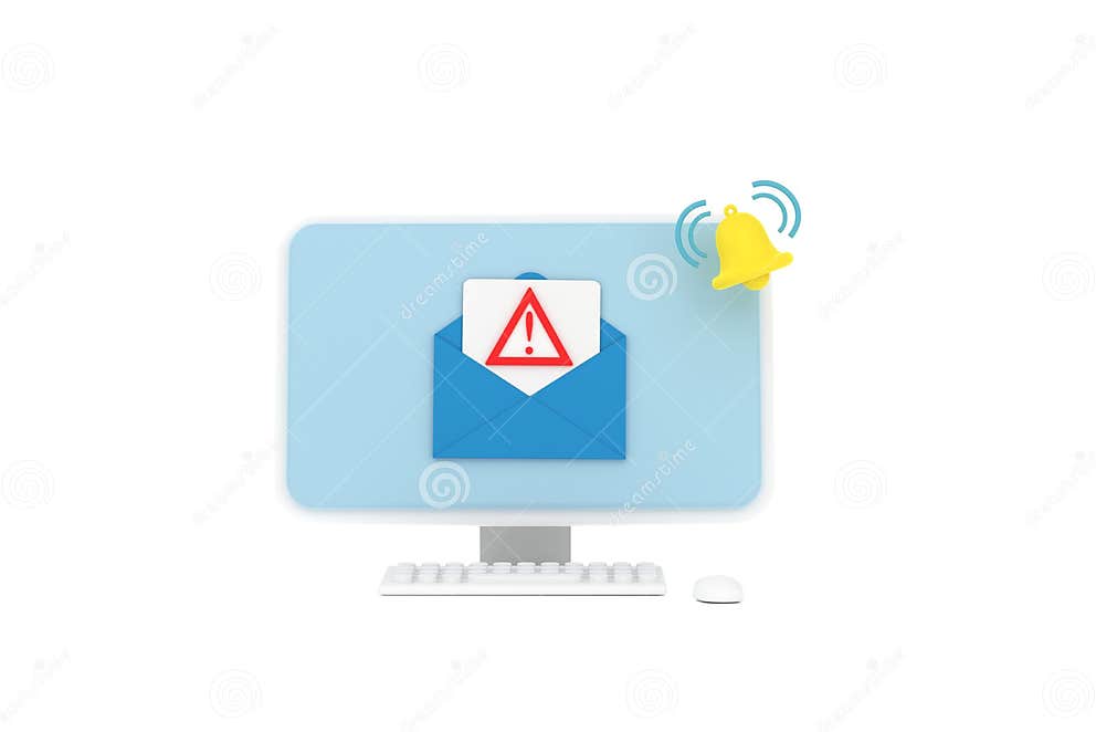Alert Message Laptop Notification. Danger Error Alerts, Laptop Virus Problem or Insecure ...