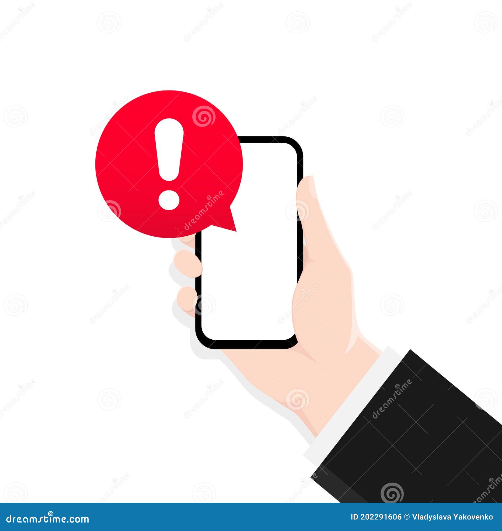 Alert Message Mobile Notification. Danger Error Alerts, Smartphone ...