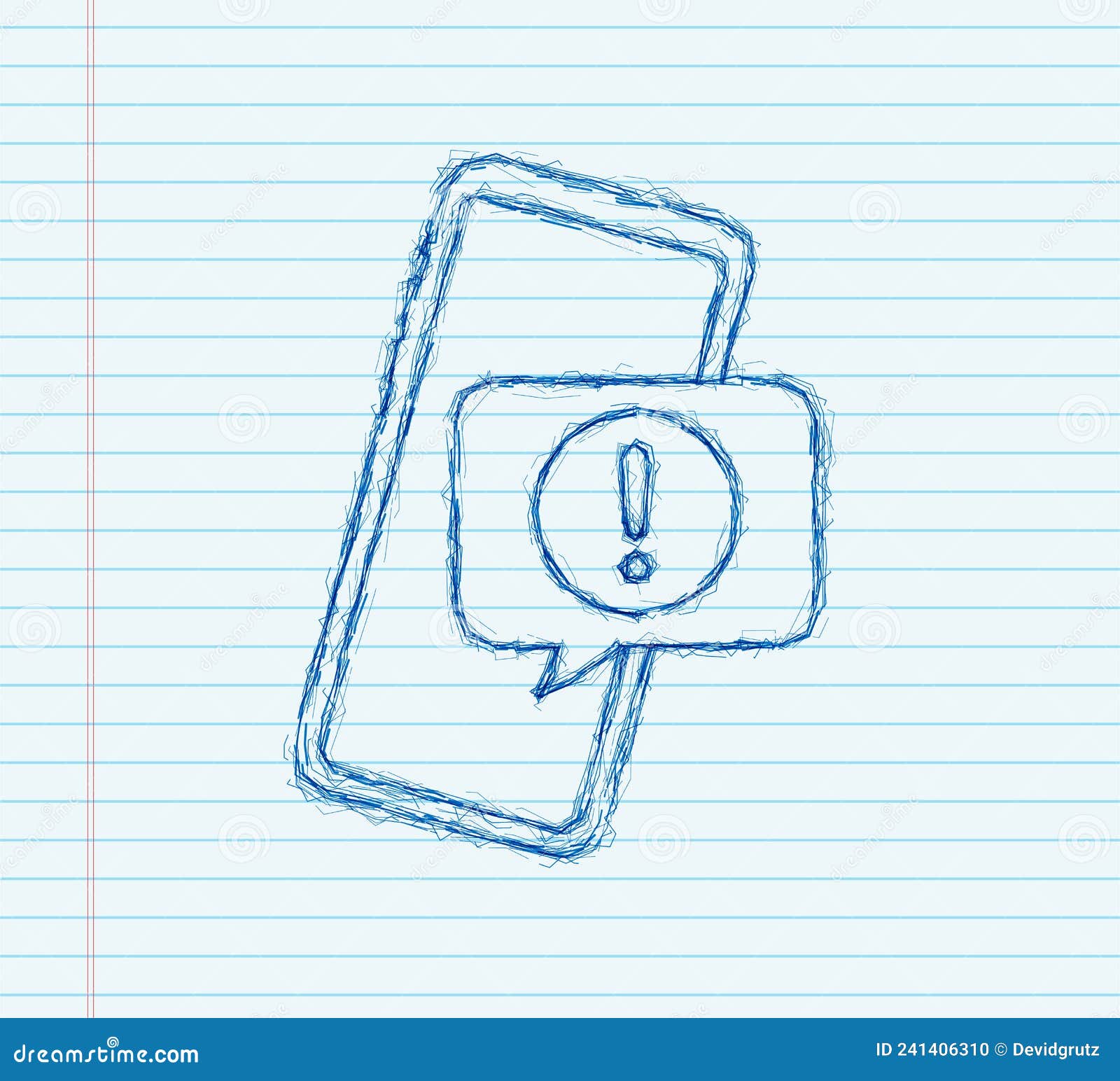 Alert Message Mobile Notification Sketch Sign. Danger Error Alerts ...