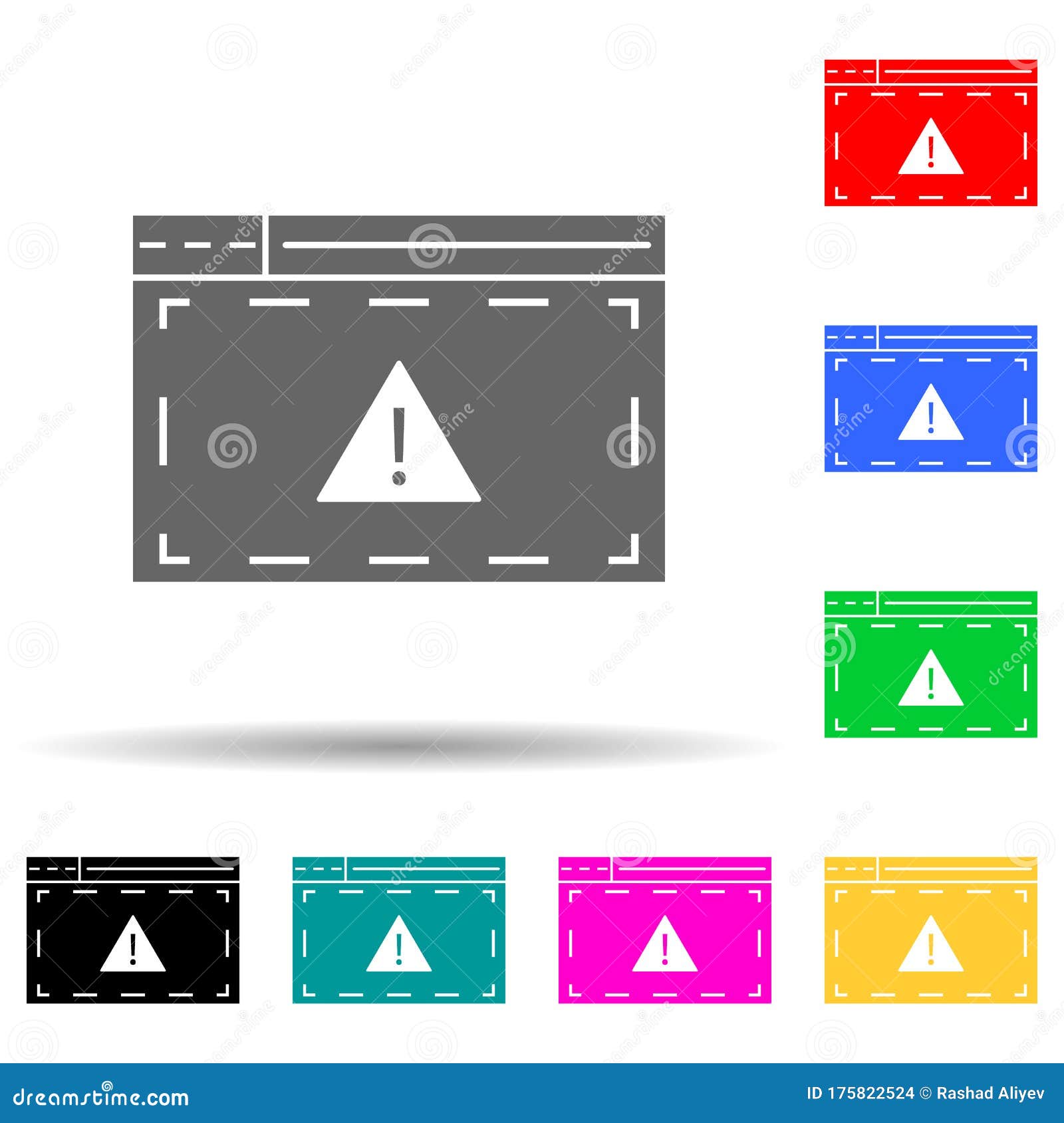 Alert Message Multi Color Style Icon. Simple Glyph, Flat Vector of Web ...