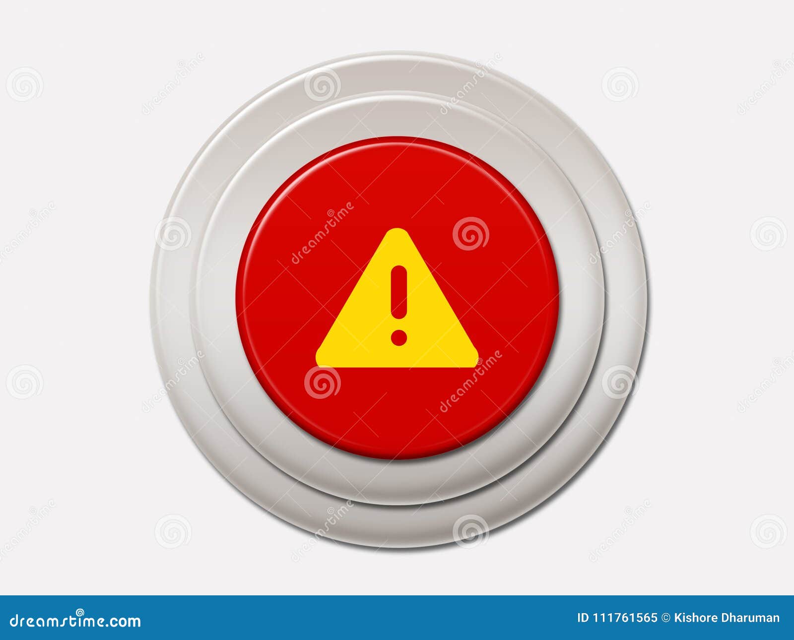 Alert Message Push Button stock illustration. Illustration of graphic ...