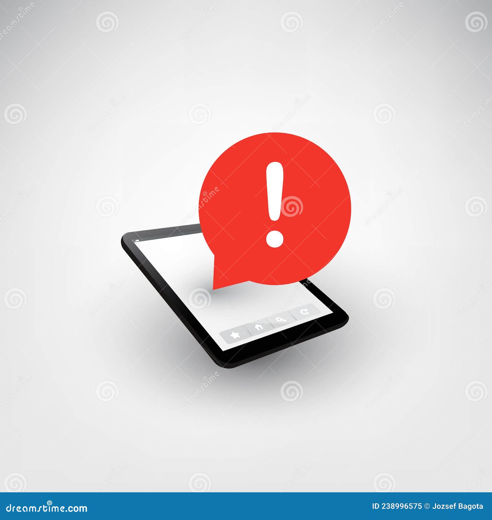 Alert, Mobile Phone Notification, Warning, Important Message, Vector ...