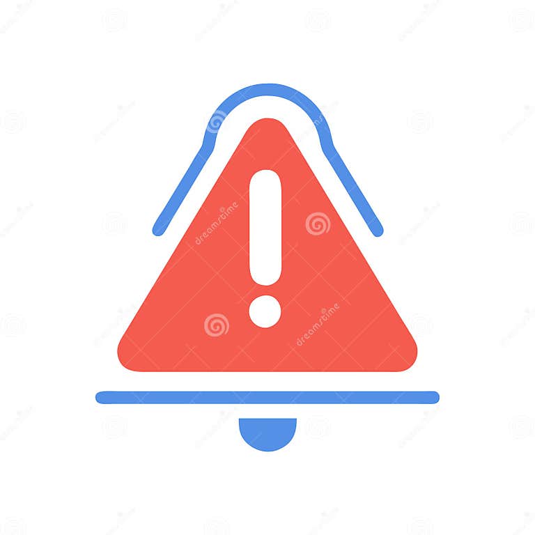 Alert Notification Icon stock vector. Illustration of management ...