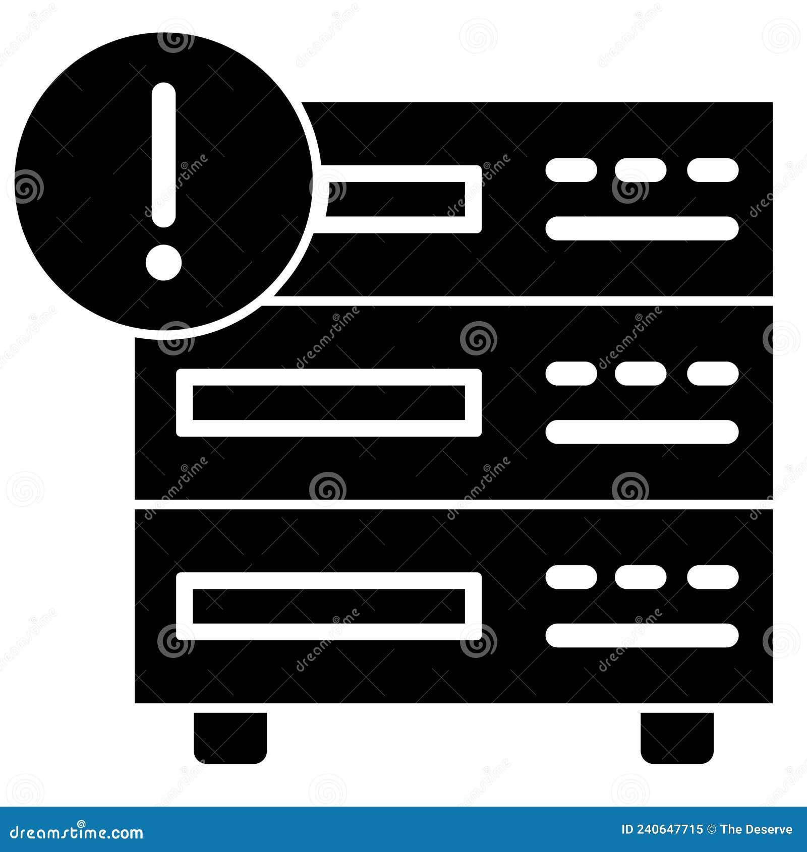 Alert Server Isolated Vector Icon Which Can Easily Modify or Edit Stock ...