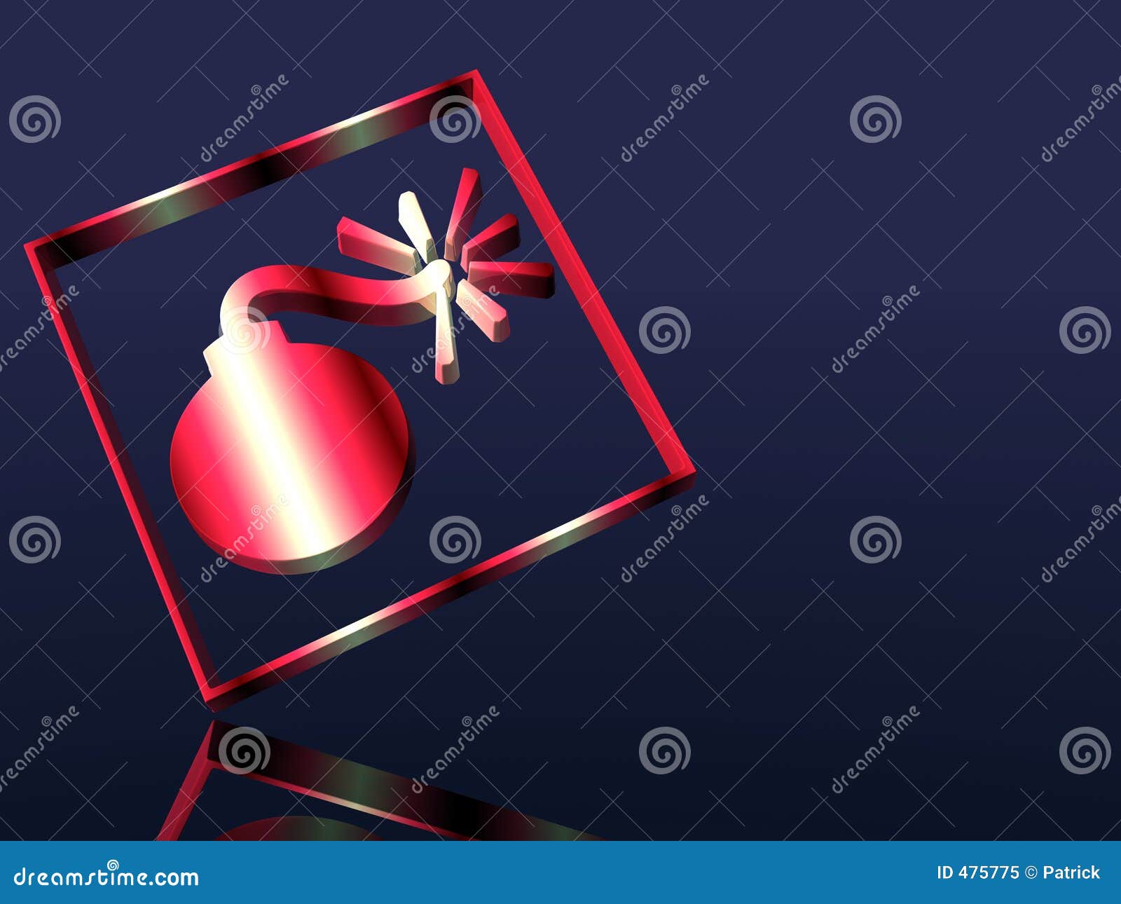 Alert sign, bomb warning. stock illustration. Illustration of terror ...