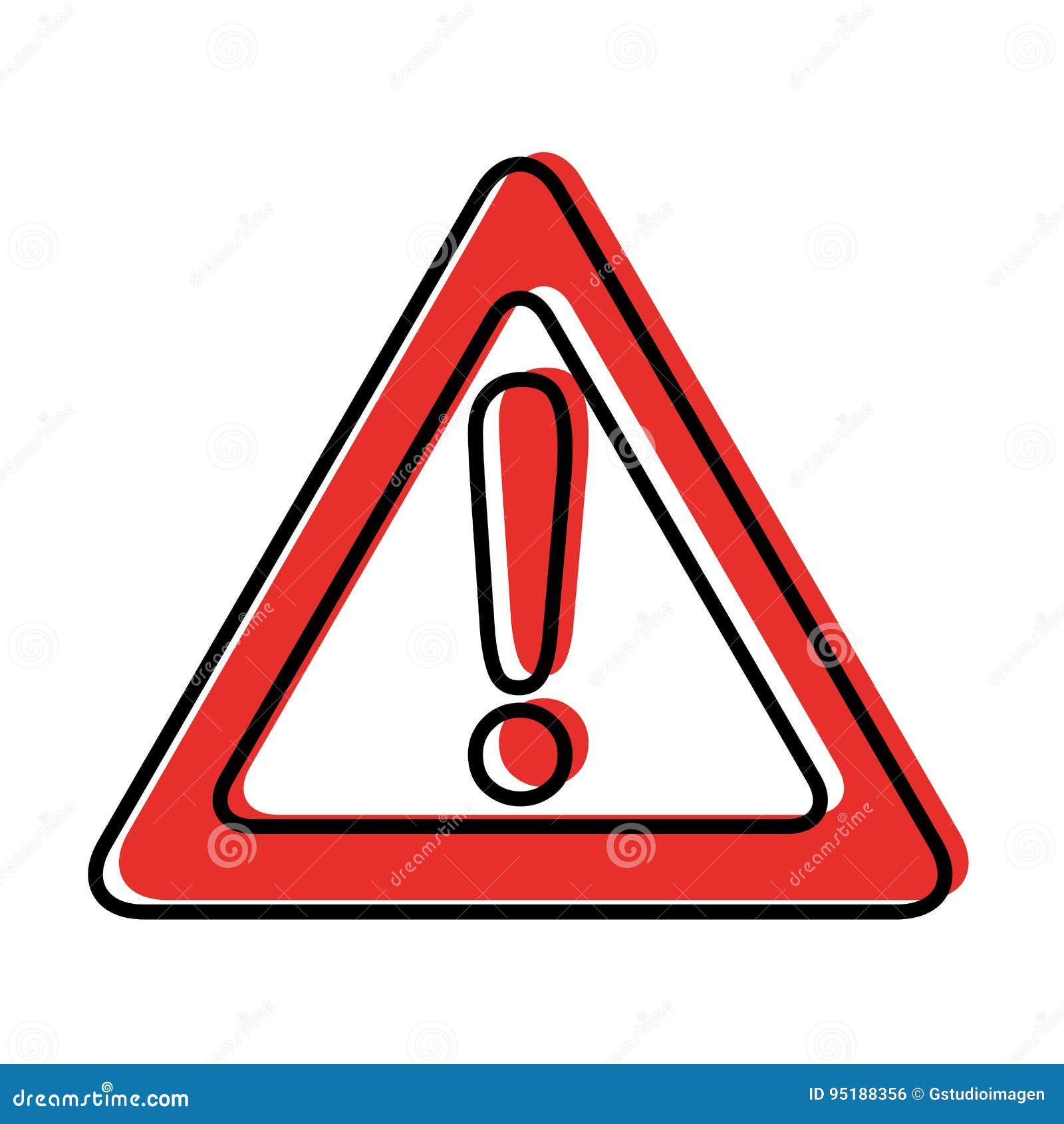Alert signal isolated icon stock vector. Illustration of interface ...