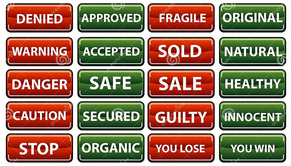 Alert Square Button Set stock vector. Illustration of guilty - 16270473