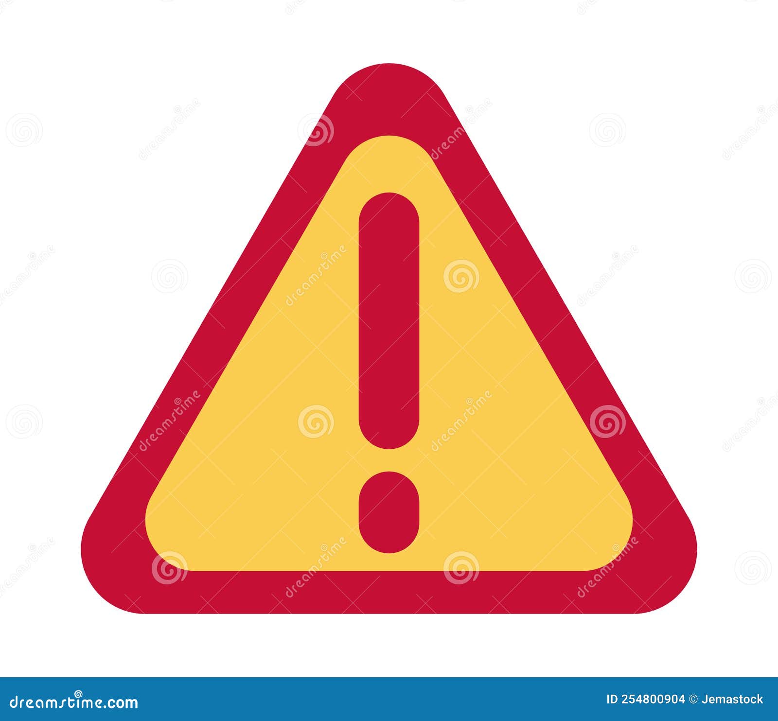 Alert symbol in triangle stock vector. Illustration of caution - 254800904