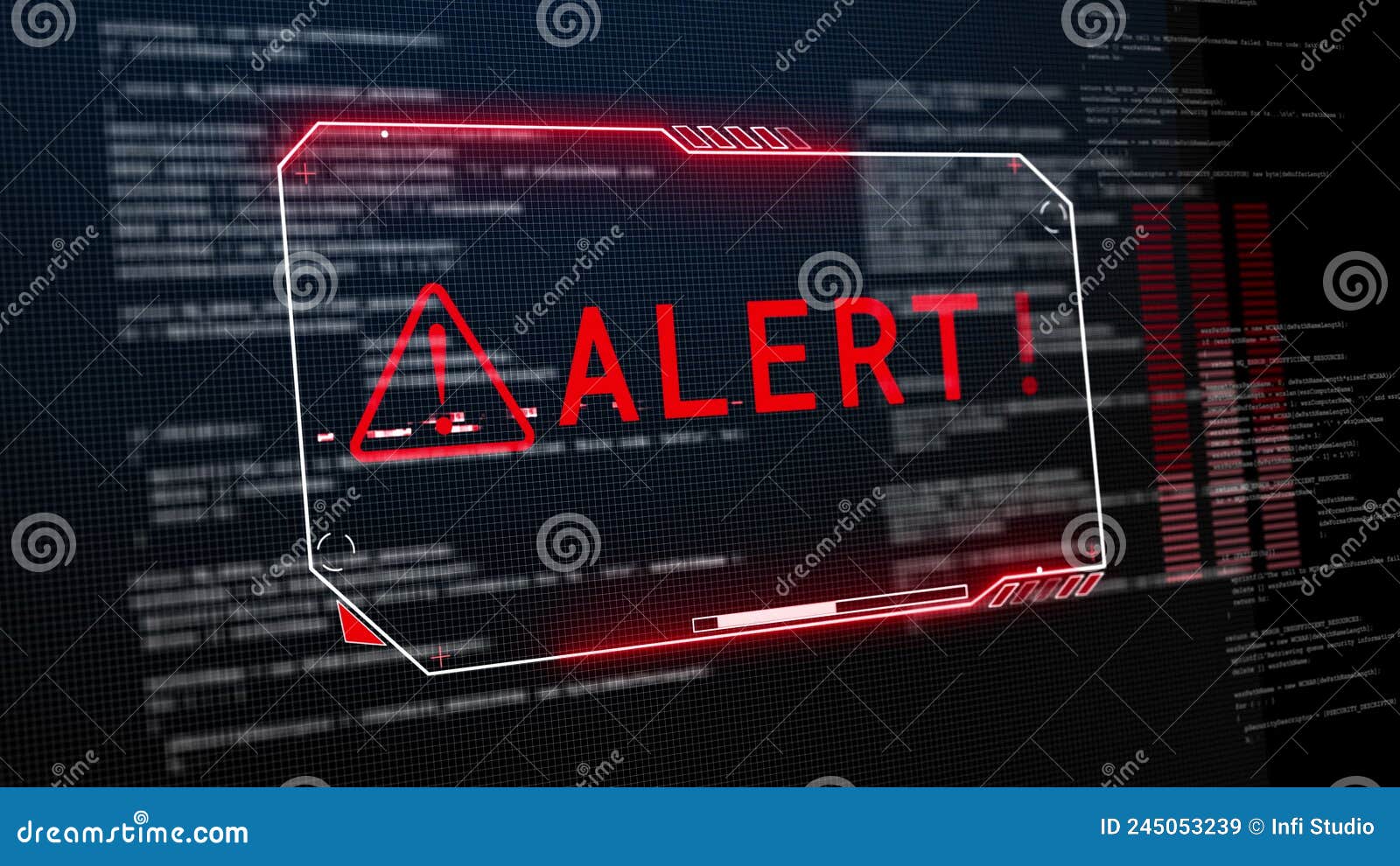 Alert System Security Warning Malware Found Text on Screen ANimation ...