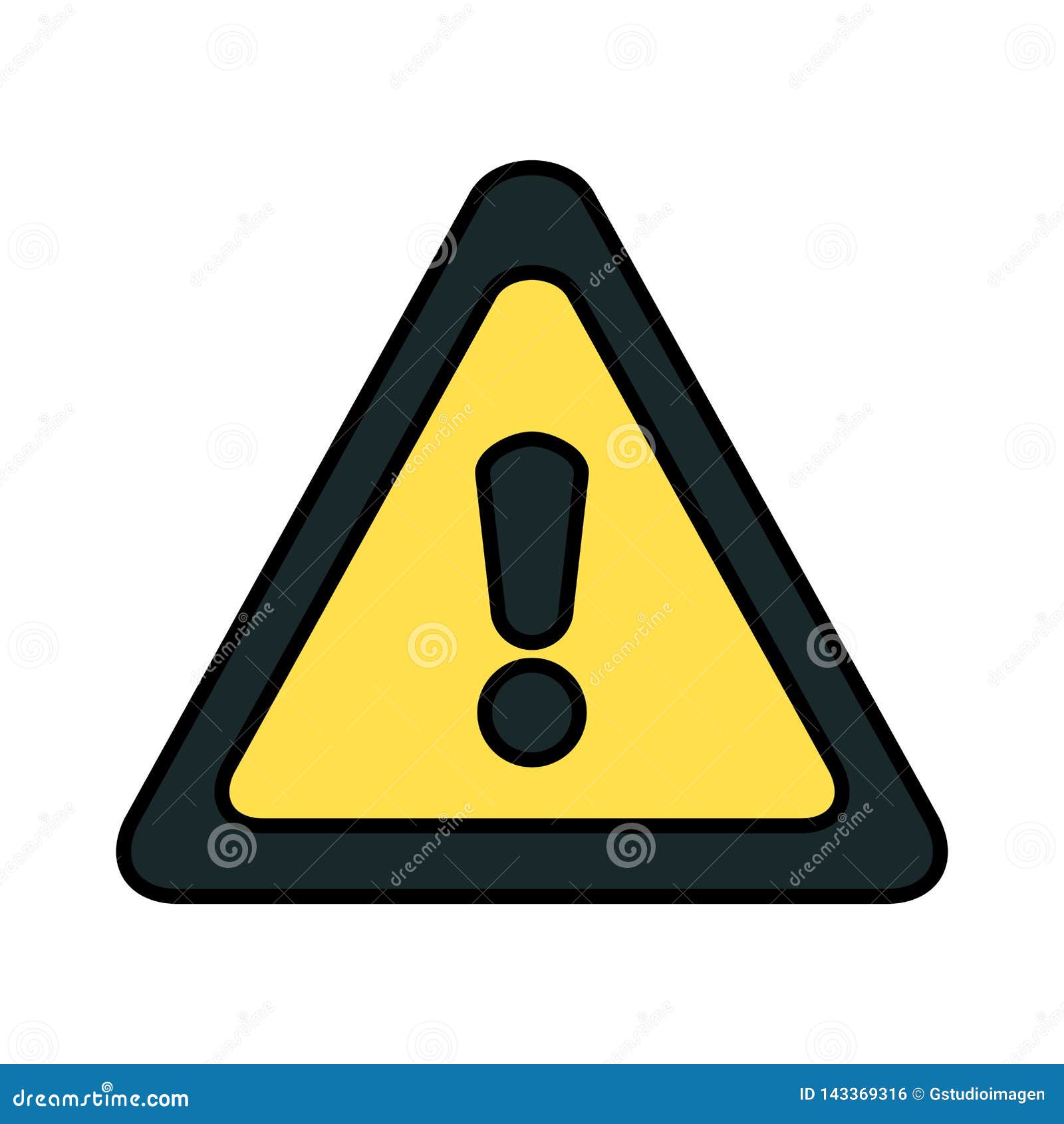 Alert Triangle Symbol Icon Vector Illustration | CartoonDealer.com ...
