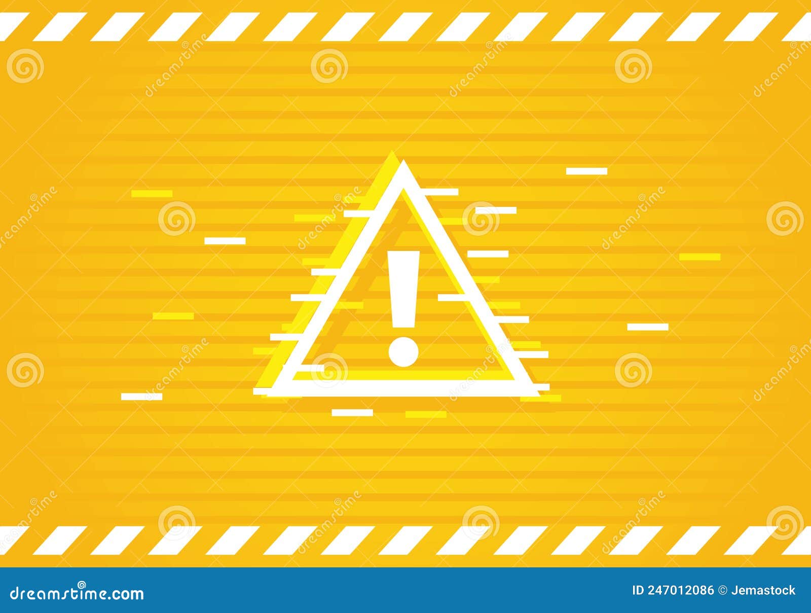 Alert Triangle in Yellow Background Stock Illustration - Illustration ...