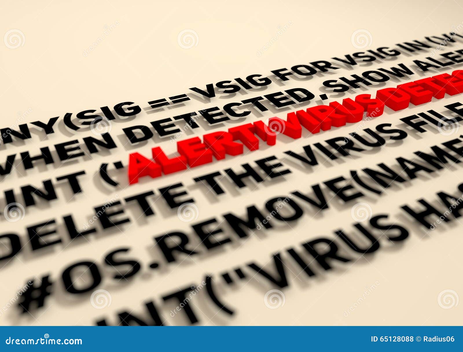 Alert. Virus Detection Text in Computer Abstract Script Code Stock ...
