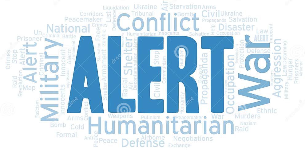 Alert Word Cloud. Vector Made with the Text only. Stock Vector ...