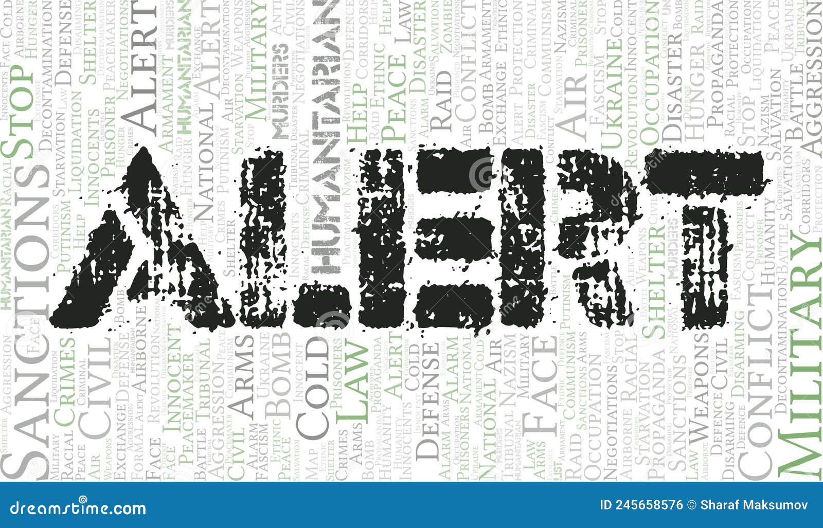 Alert Word Cloud. Vector Made with the Text only. Stock Vector ...