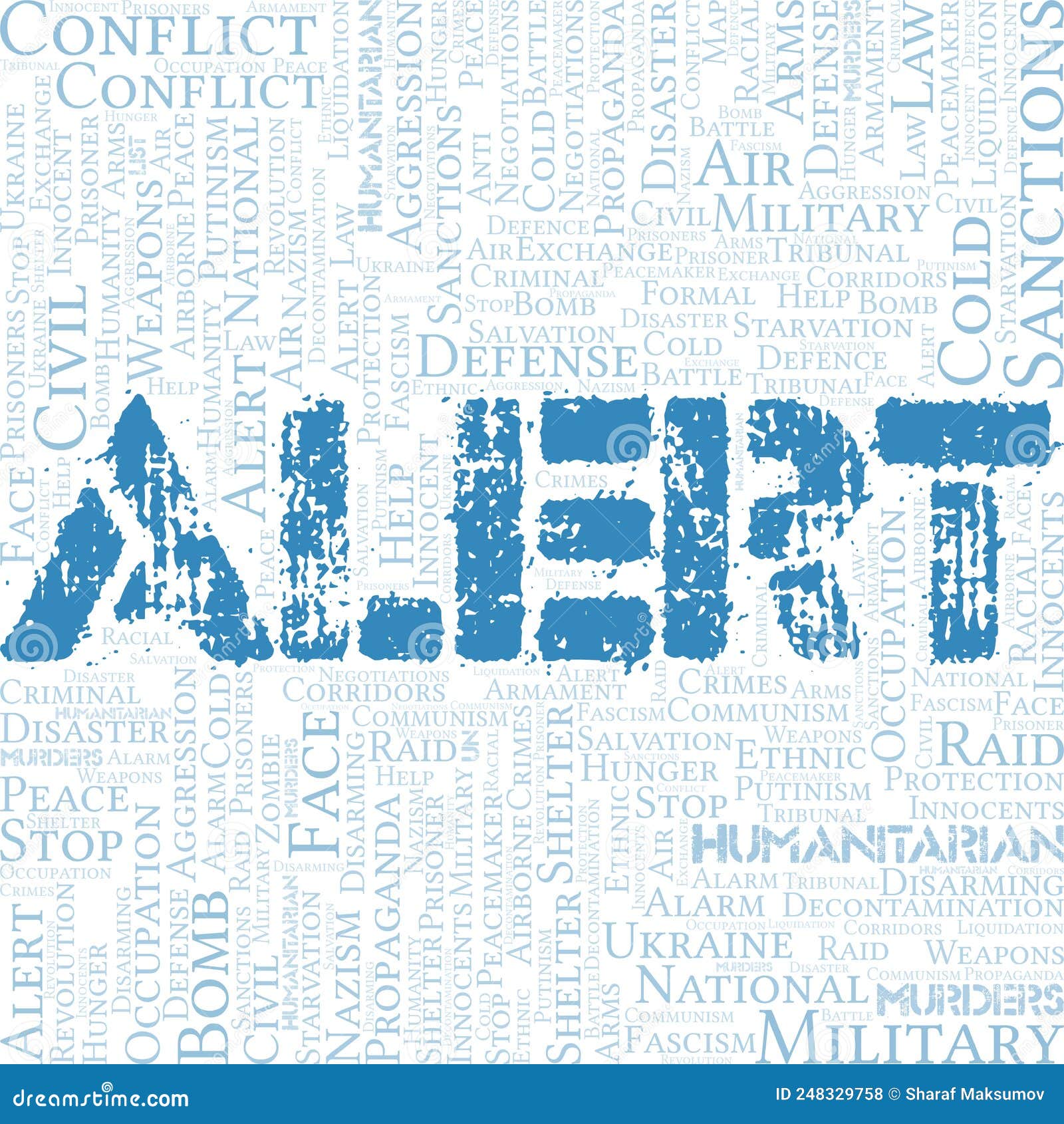 Alert Word Cloud. Vector Made with the Text only. Stock Vector ...