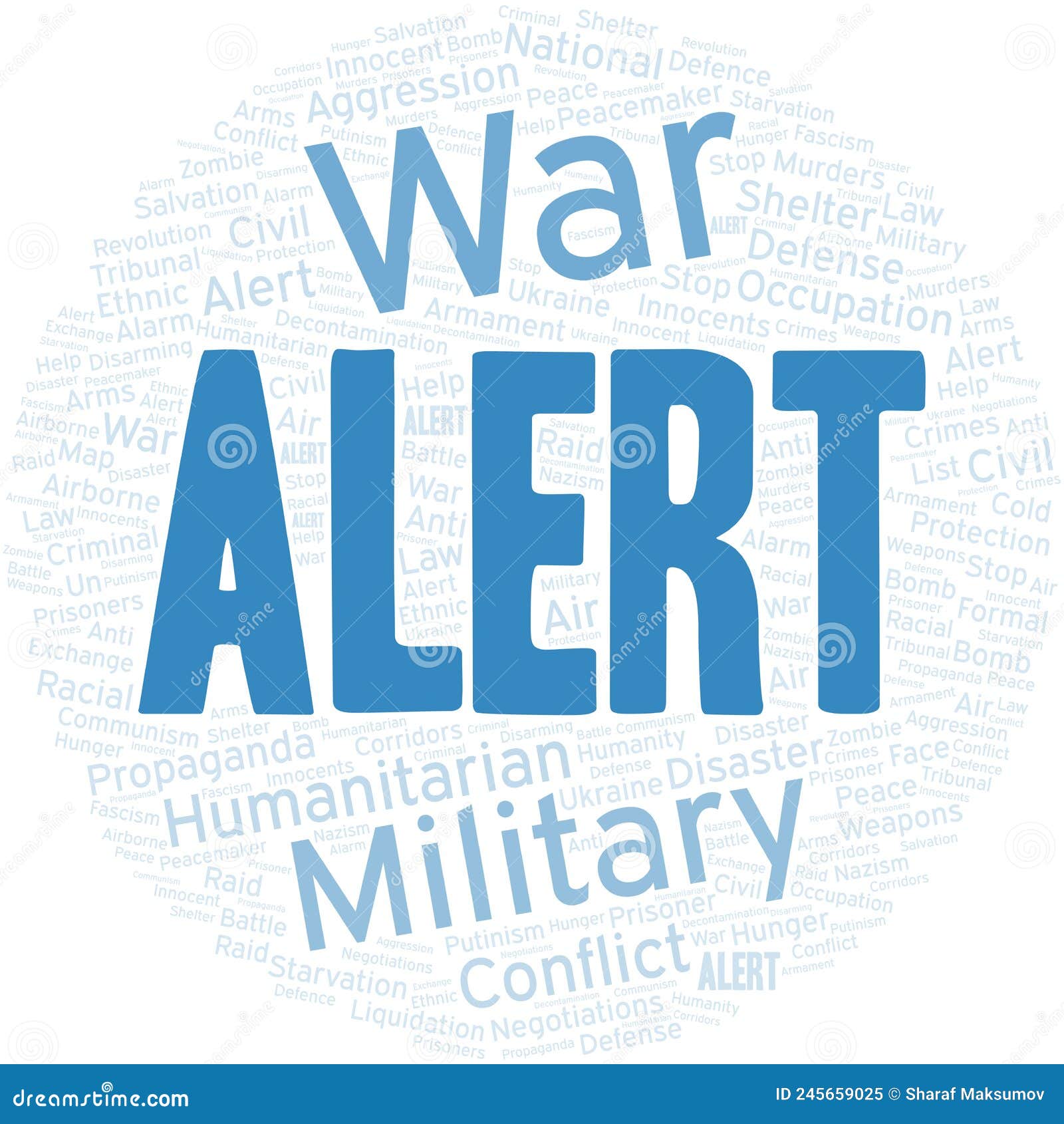 Alert Word Cloud. Vector Made with the Text only. Stock Vector ...