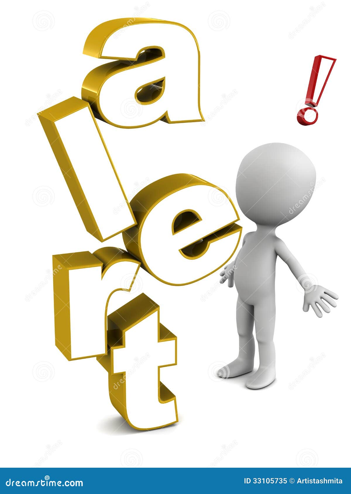 Alert stock illustration. Illustration of business, white - 33105735