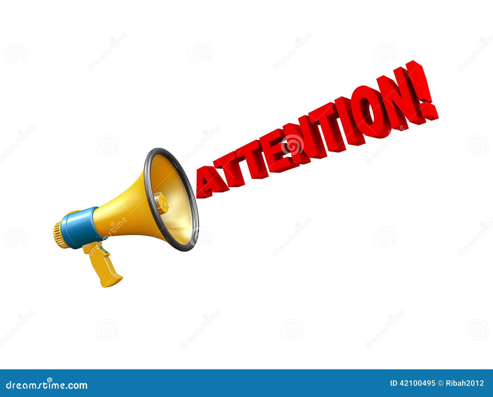 Alerta Da Atenção Do Megafone 3d Ilustração Stock - Ilustração de ...