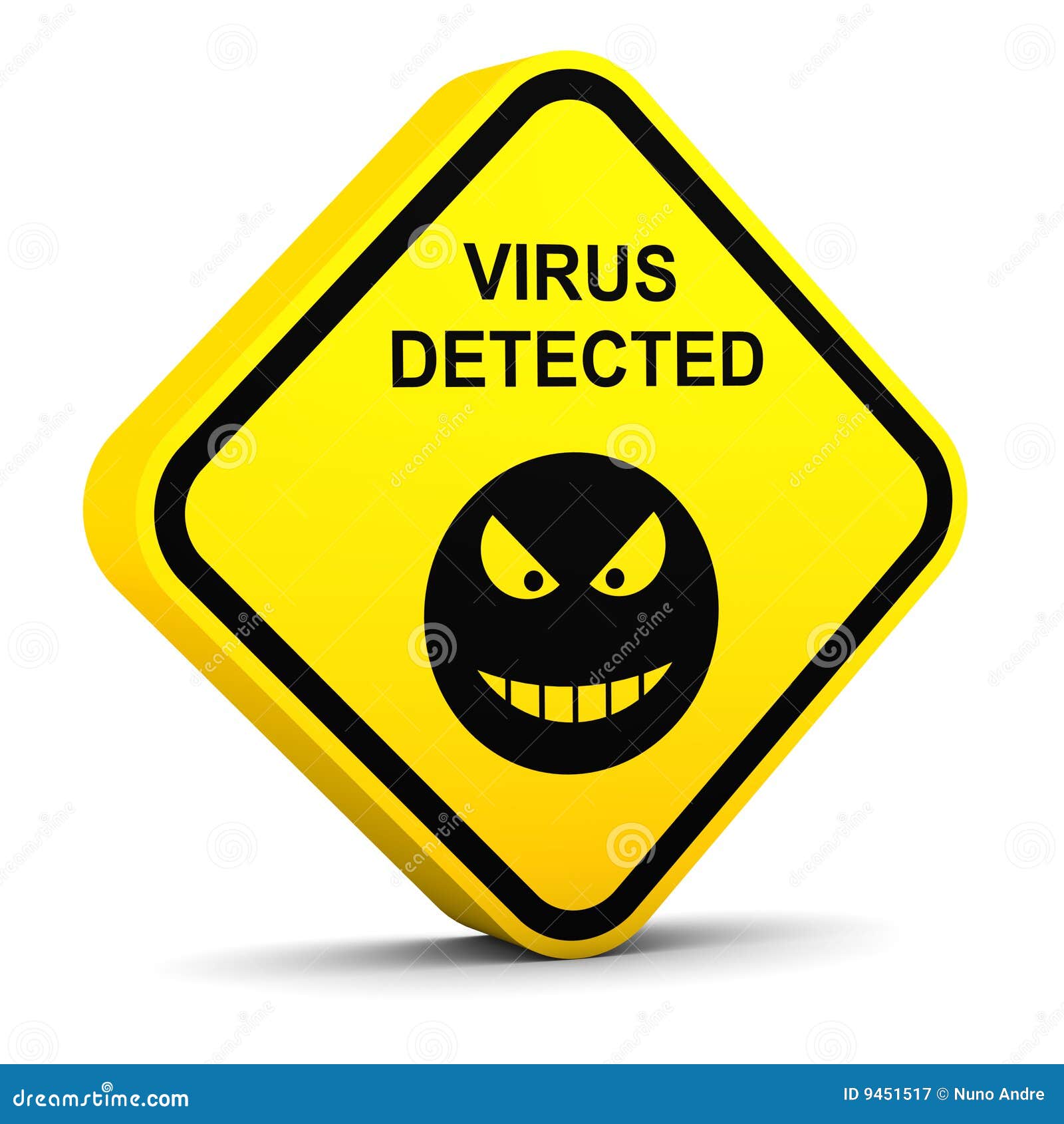Alerta: virus detectado stock de ilustración. Ilustración de detectado ...