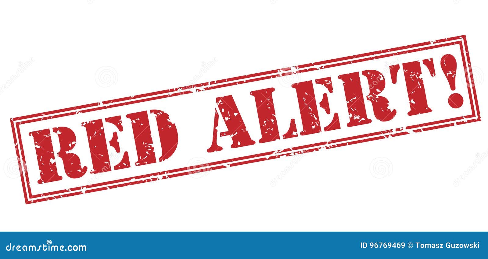 Alerte Rouge ! Timbre Rouge Illustration Stock - Illustration du trame ...