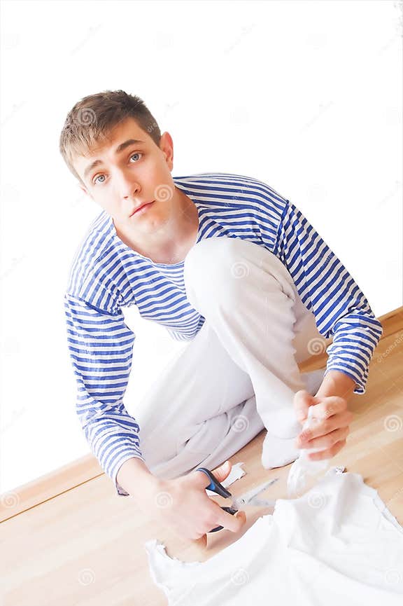 Alerted young man stock photo. Image of handsome, craft - 29694228