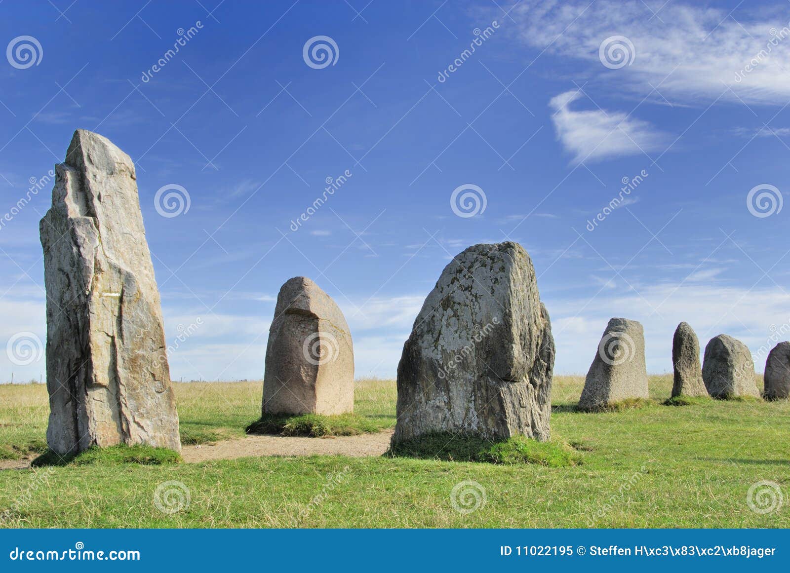 Ales Stenar stock image. Image of menhir, stone, ground - 11022195