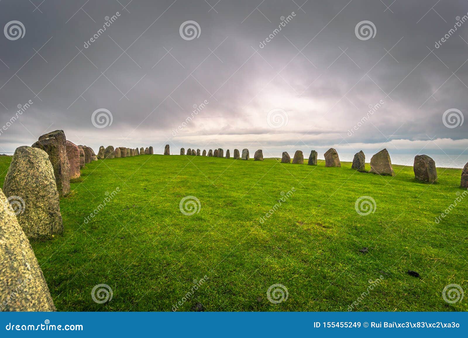 Ales Stones - October 22, 2017: the Iron Age Ales Stones in Skane ...