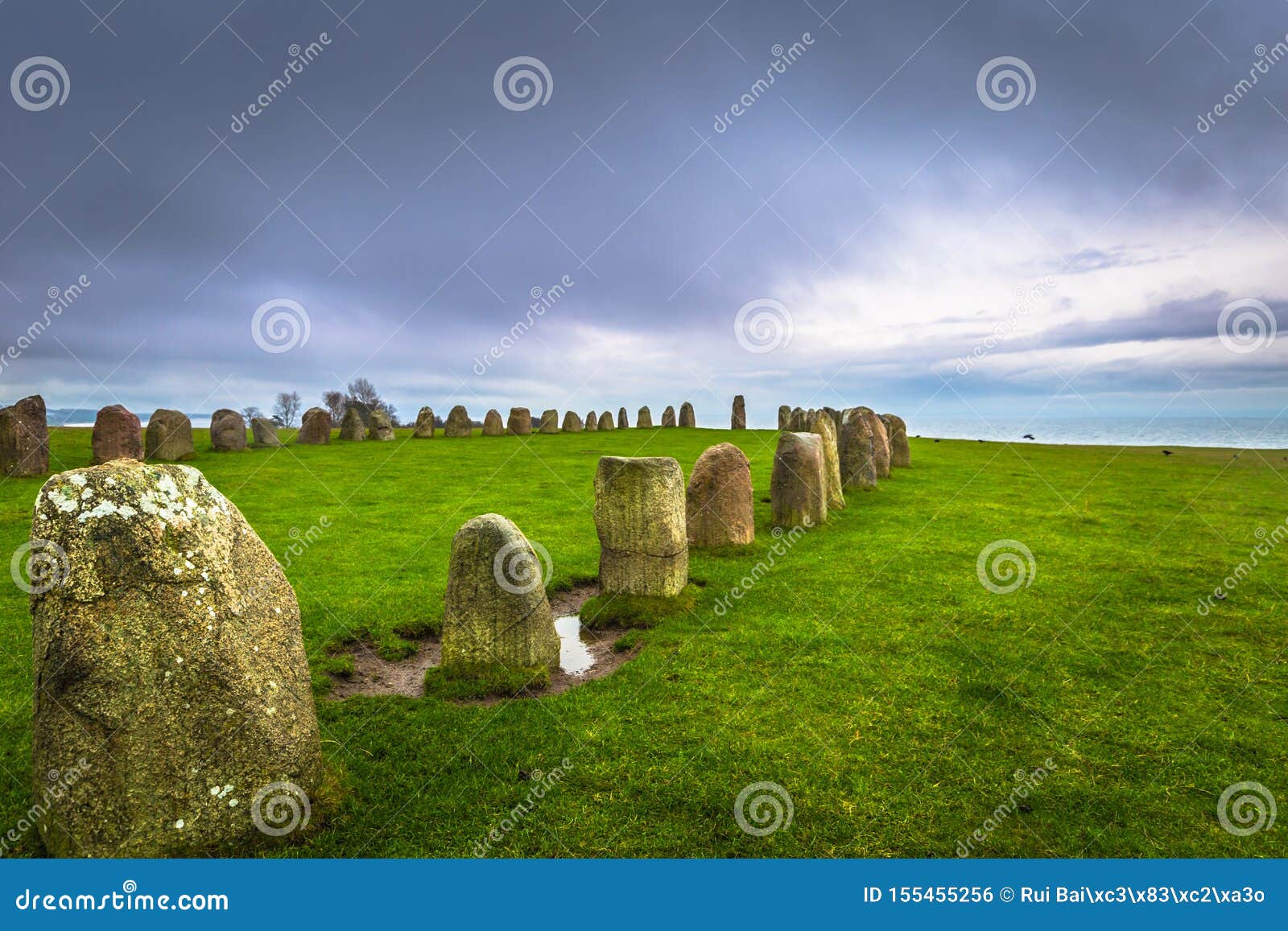 Ales Stones - October 22, 2017: the Iron Age Ales Stones in Skane ...