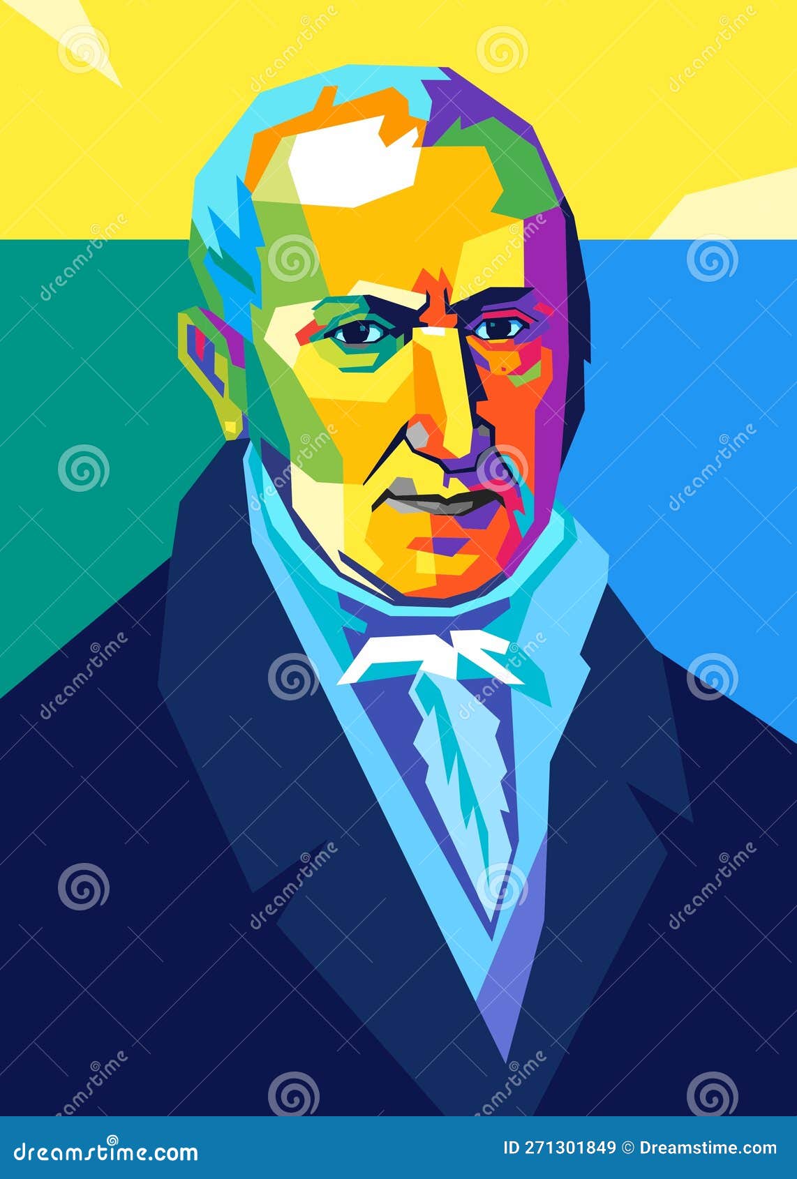 Alessandro Volta pop art editorial stock image. Illustration of ...