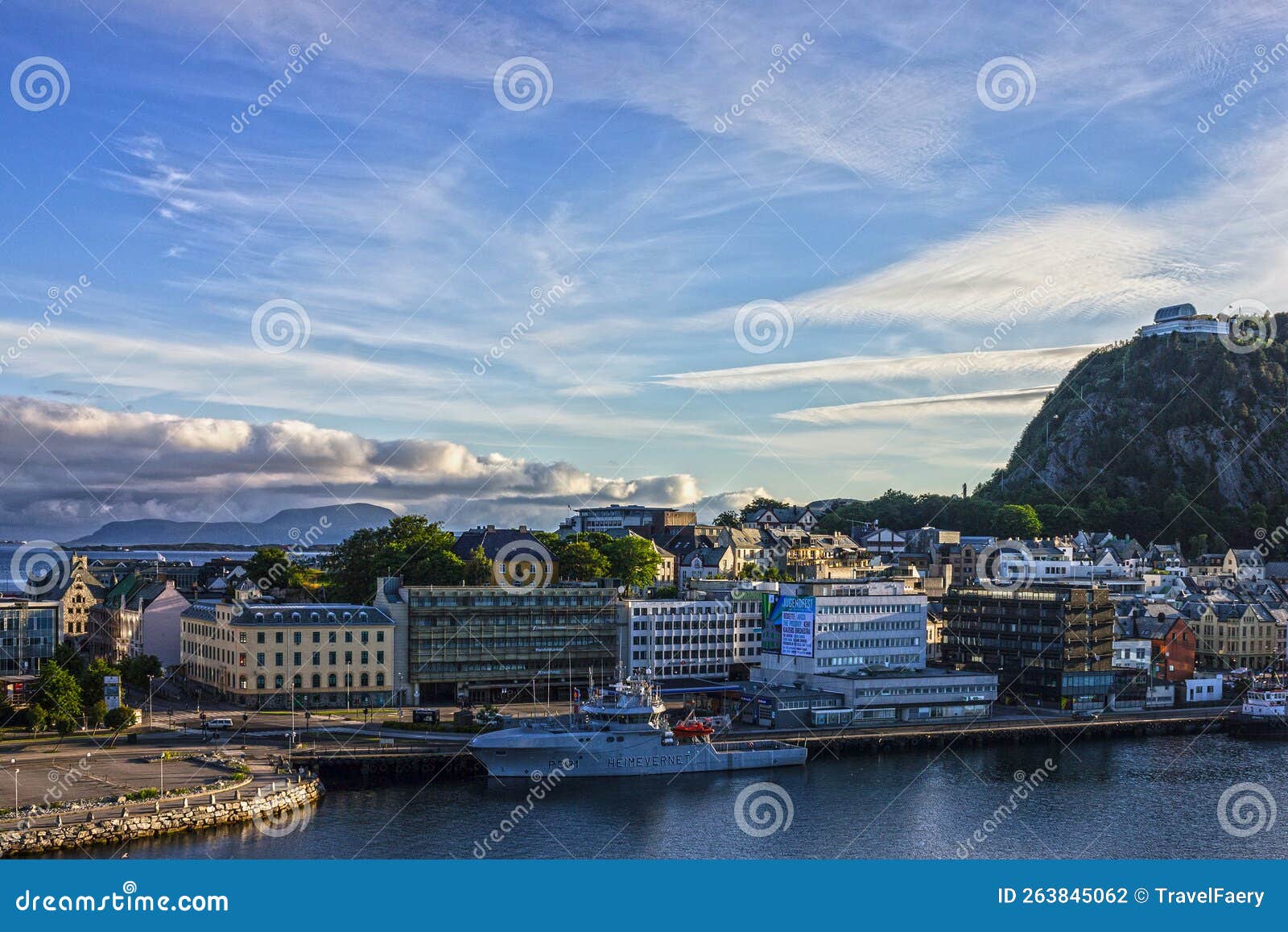 Alesund Town Panoramic View, Norway Editorial Photography - Image of ...
