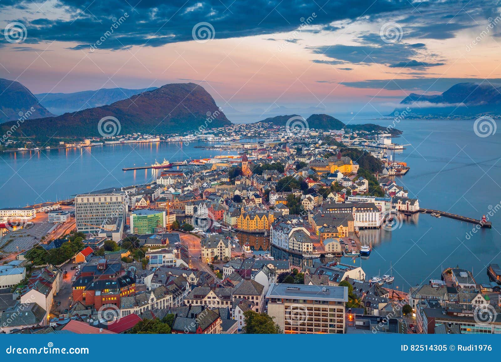 Alesund, Norway. stock image. Image of beauty, harbor - 82514305