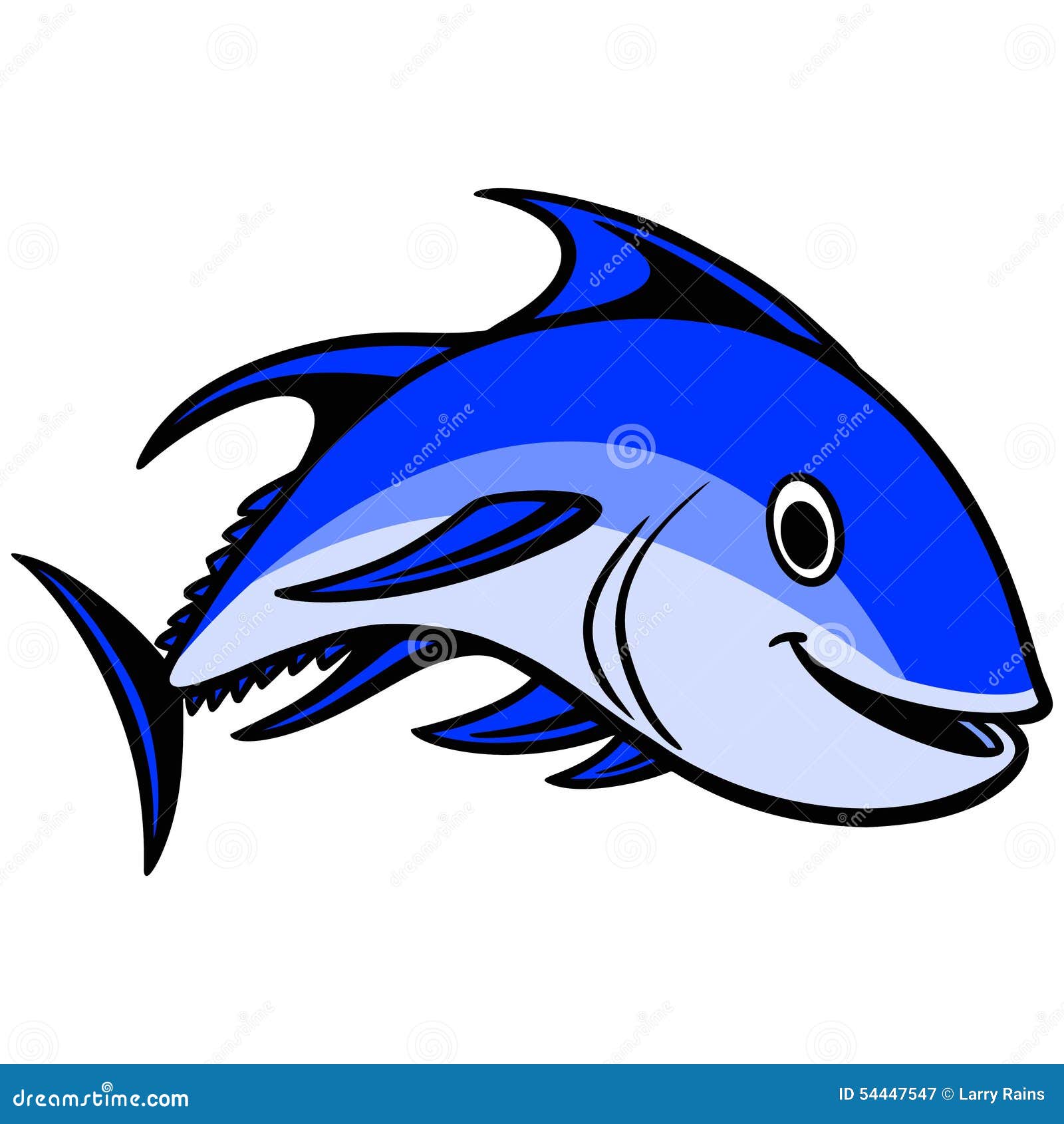 Aleta azul Tuna Swimming ilustração do vetor. Ilustração de aleta ...