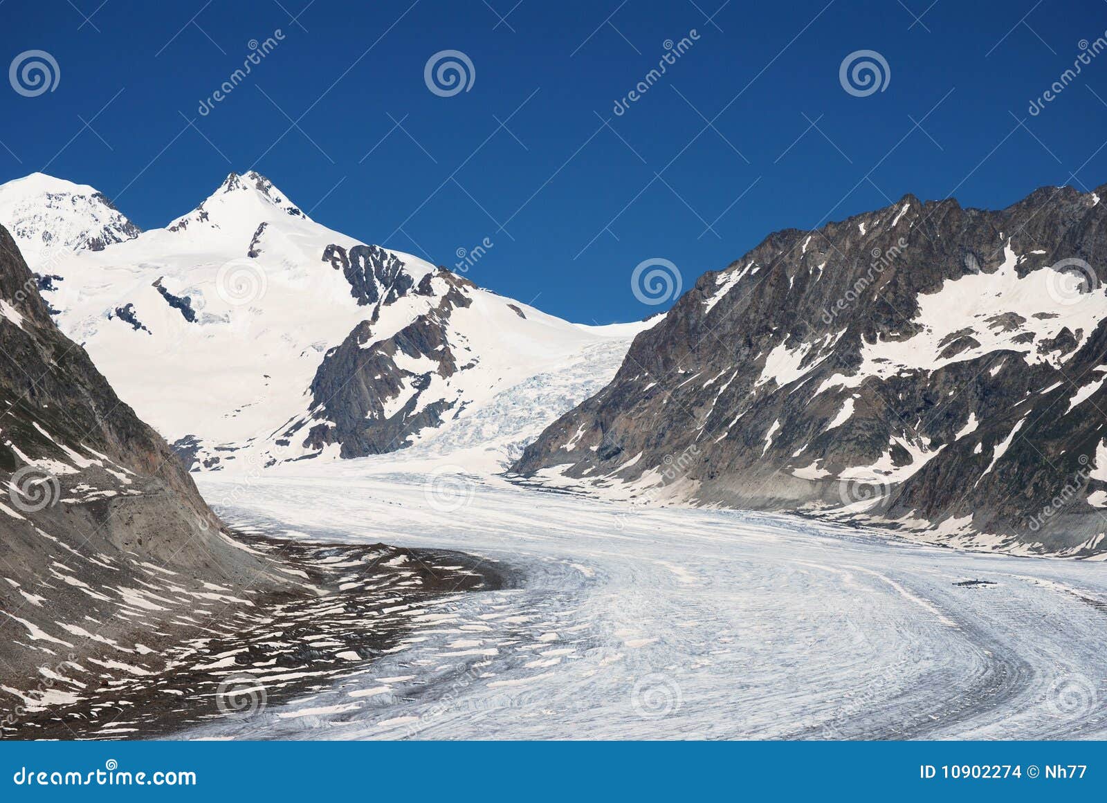 Aletsch Glacier stock photo. Image of high, cold, scenery - 10902274