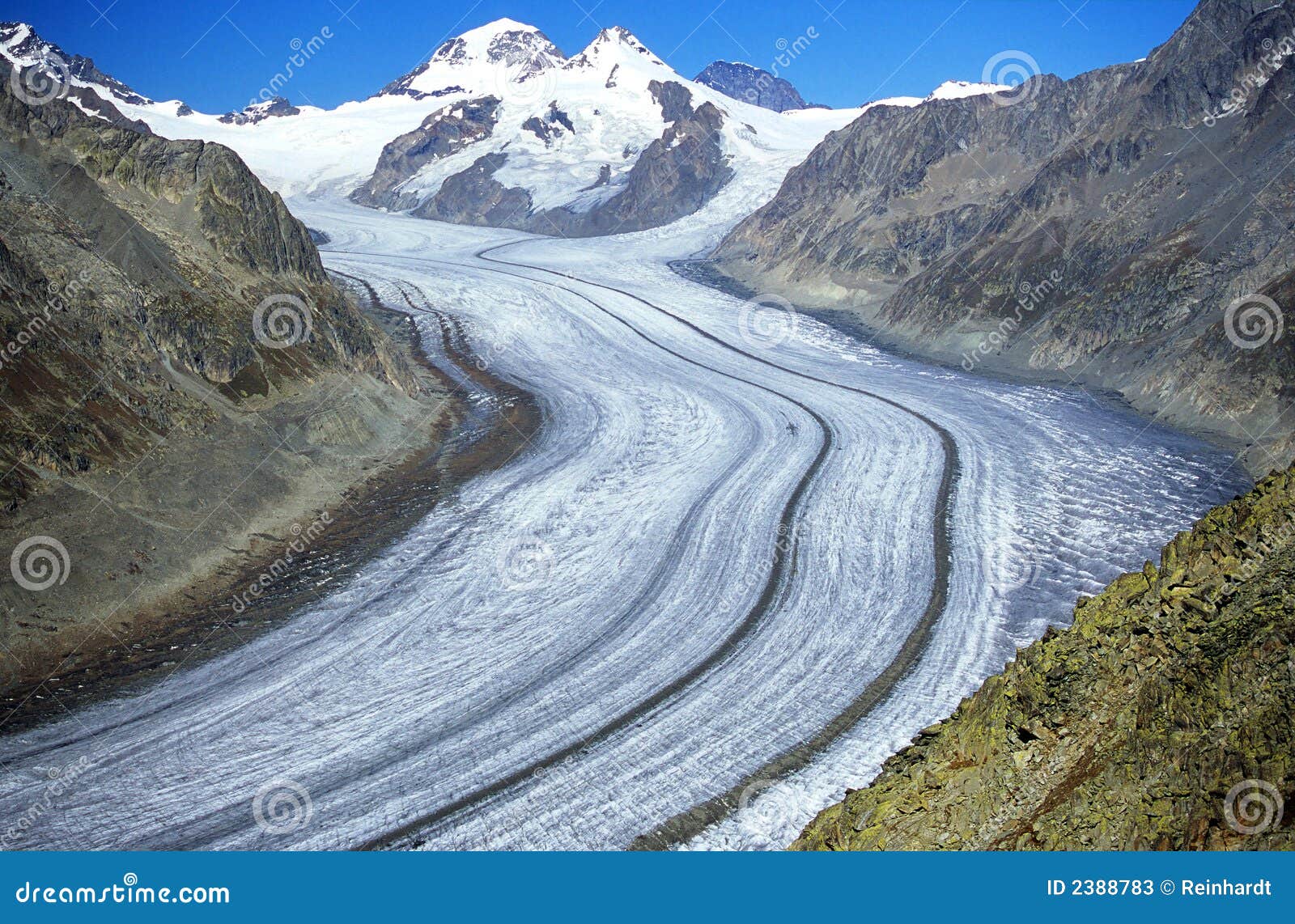 Aletsch Glacier stock image. Image of high, heritage, natural - 2388783