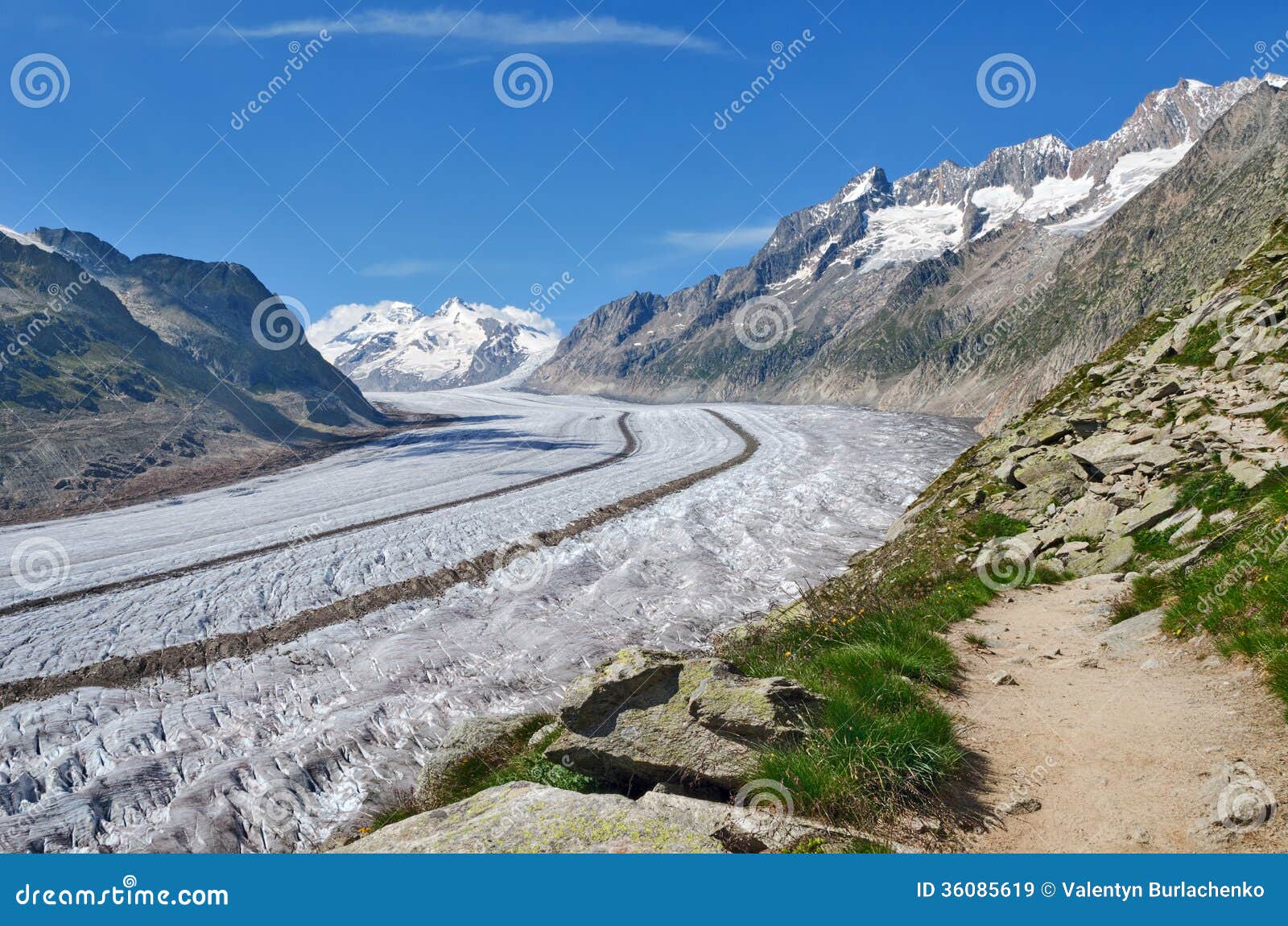 Aletsch Glacier, Switzerland Stock Image - Image of mountaineering ...