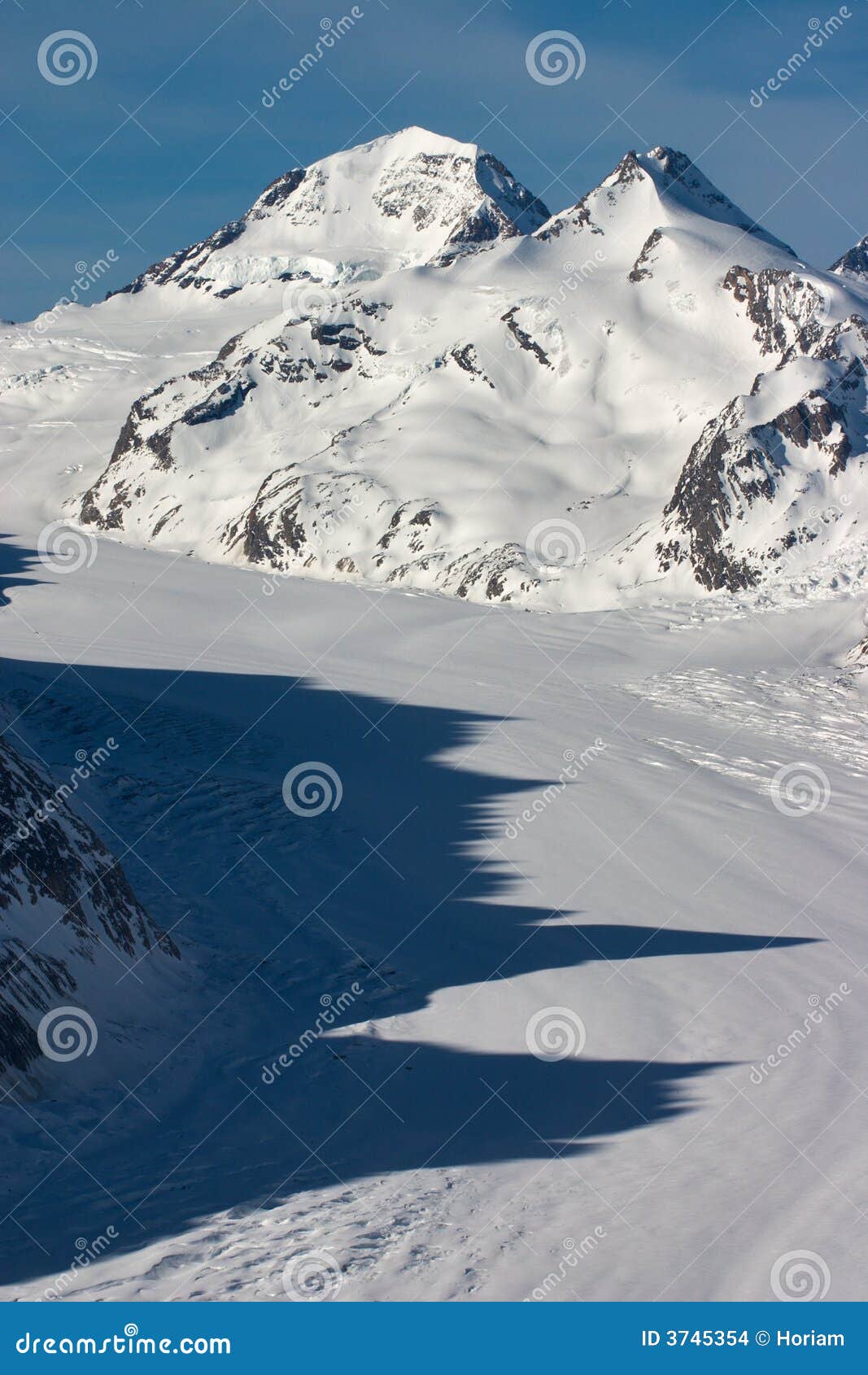 Aletsch Glacier in winter stock photo. Image of season - 3745354