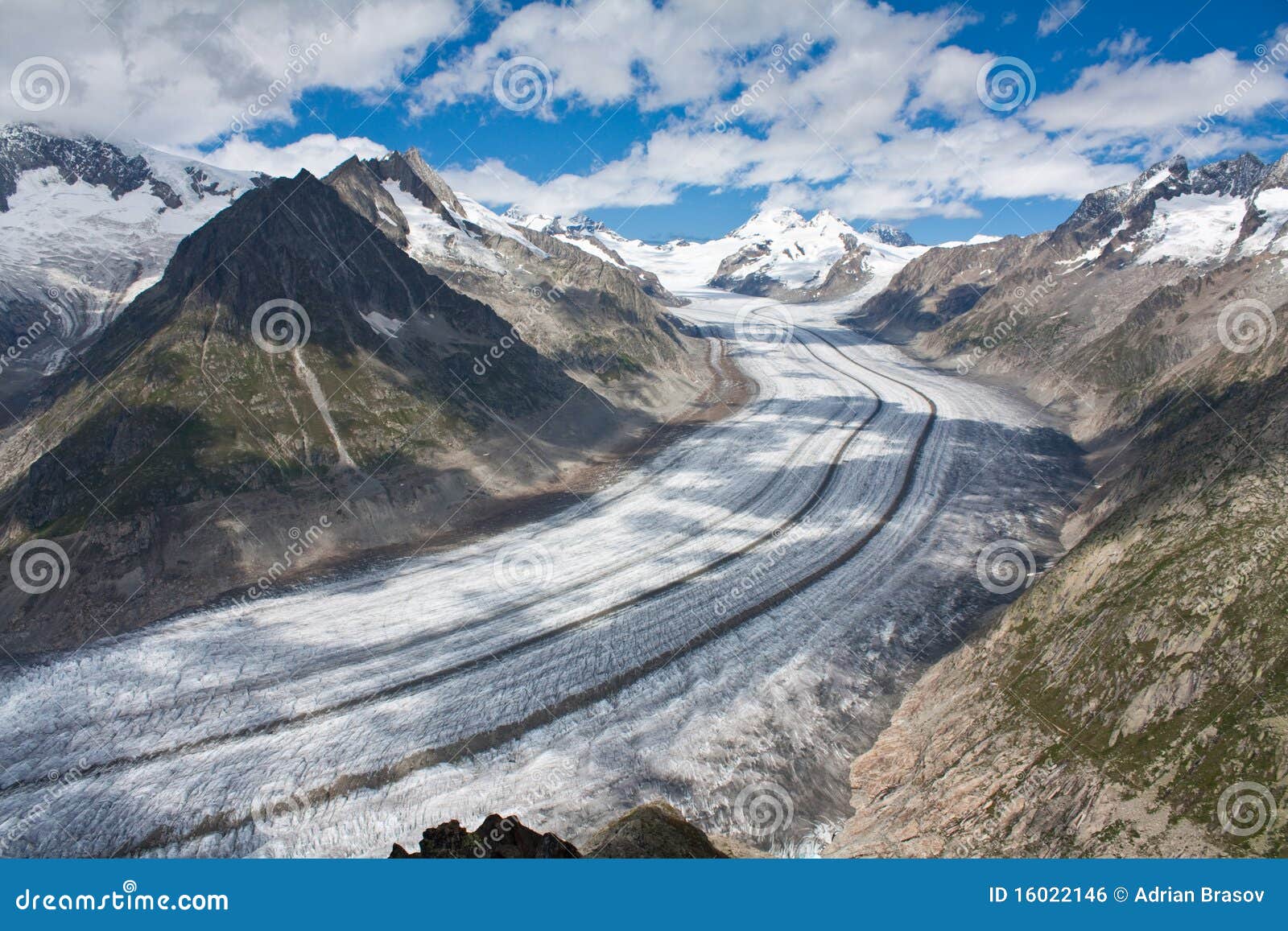 Aletsch Gletscher in Den Alpen, Die Schweiz Stockfoto - Bild von eisig ...