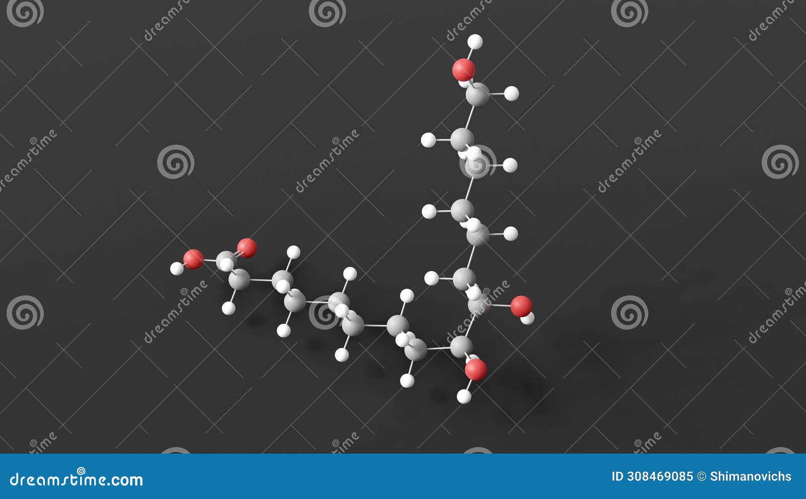 Aleuritic Acid Molecular Structure, Alpha-aleuritic Acid, Ball and ...