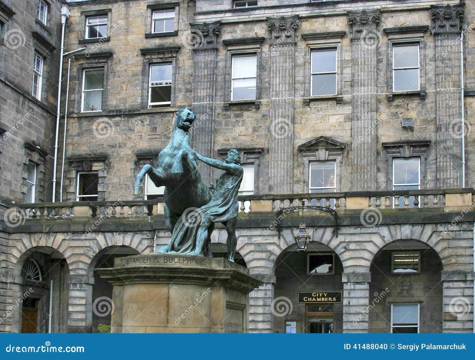 Alexander and Bucephalus Statue, Edinburgh Stock Photo - Image of horse ...