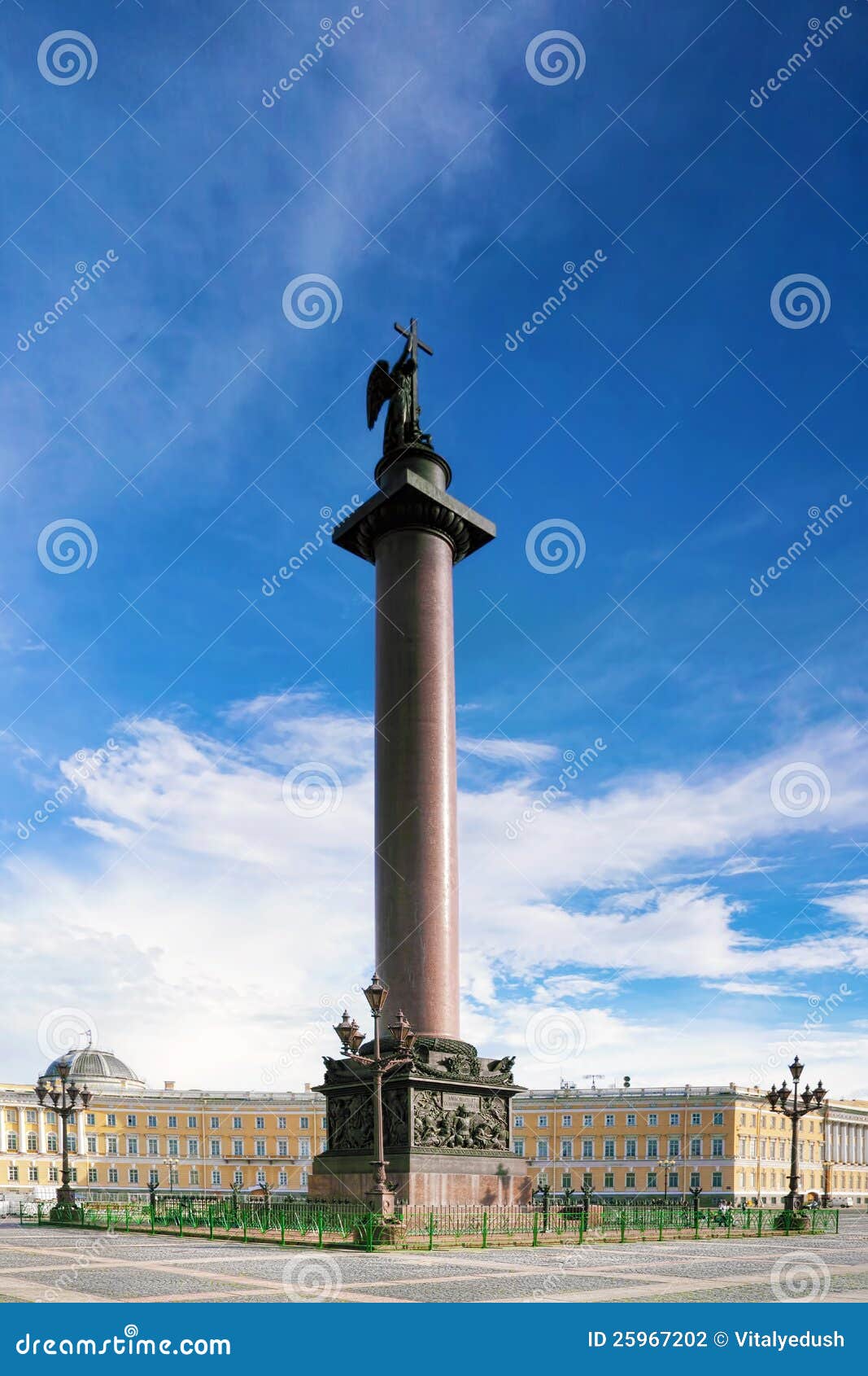 Alexander Column on Palace Square Stock Photo - Image of building, high ...