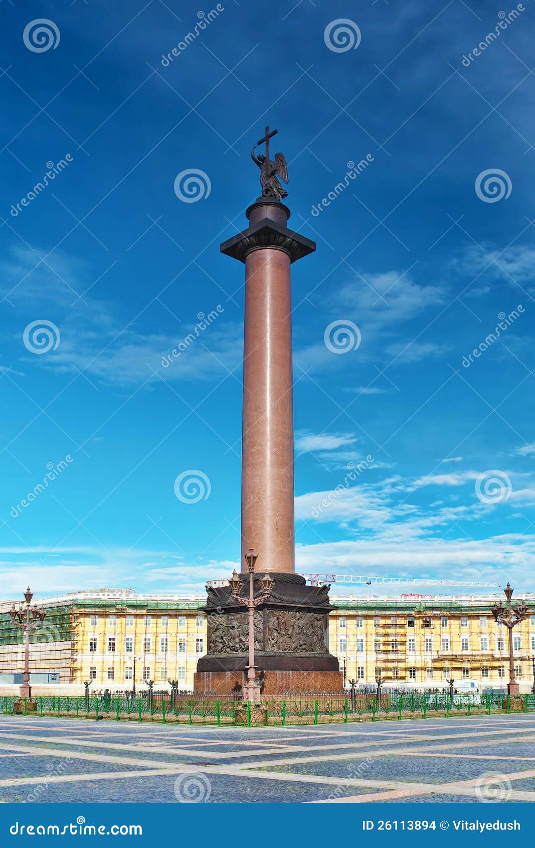 Alexander Column on Palace Square Stock Photo - Image of high, legacy ...